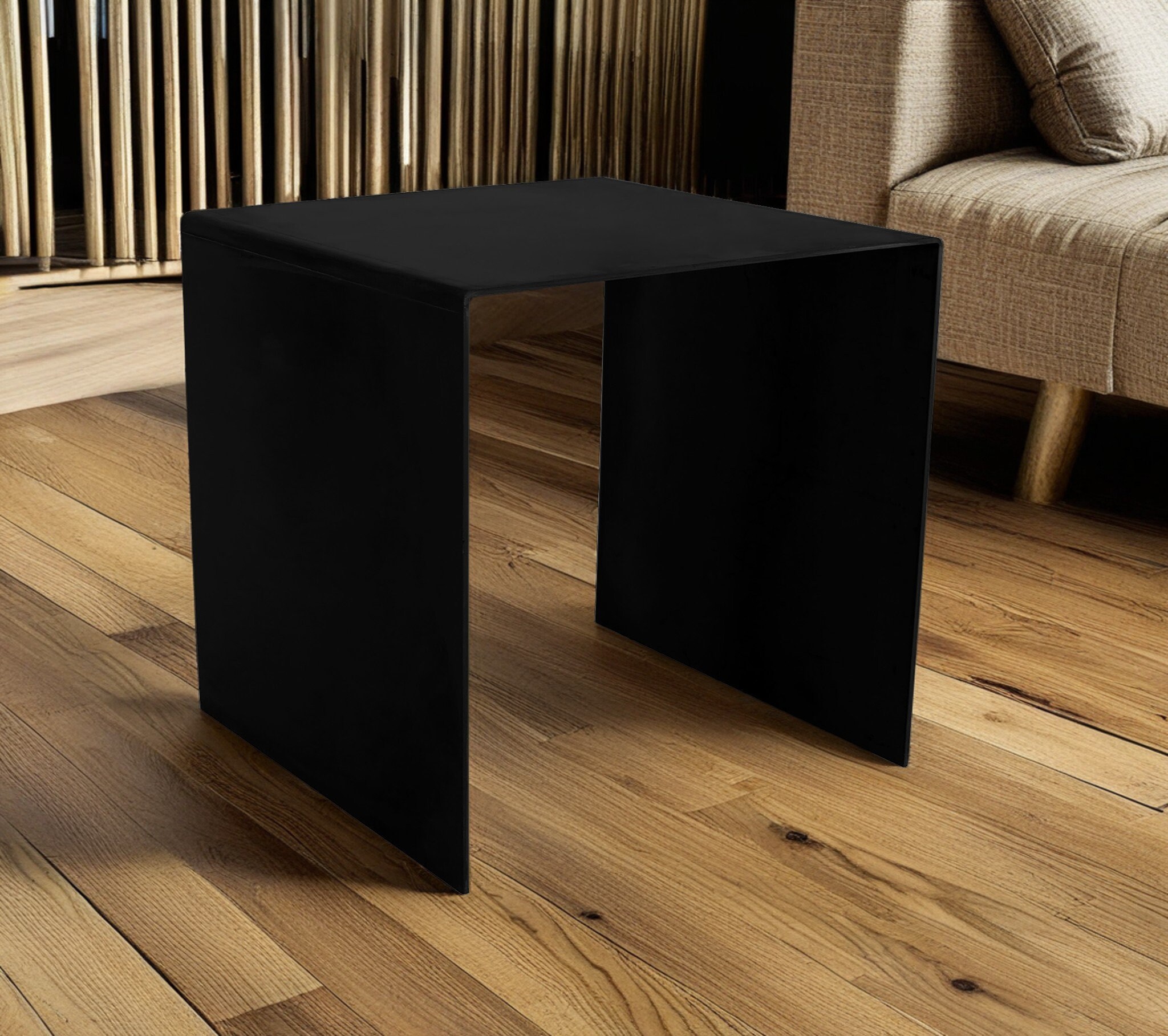 Black Coffee Table Black Metal Coffee Table Modern Coffee Table Metal ...