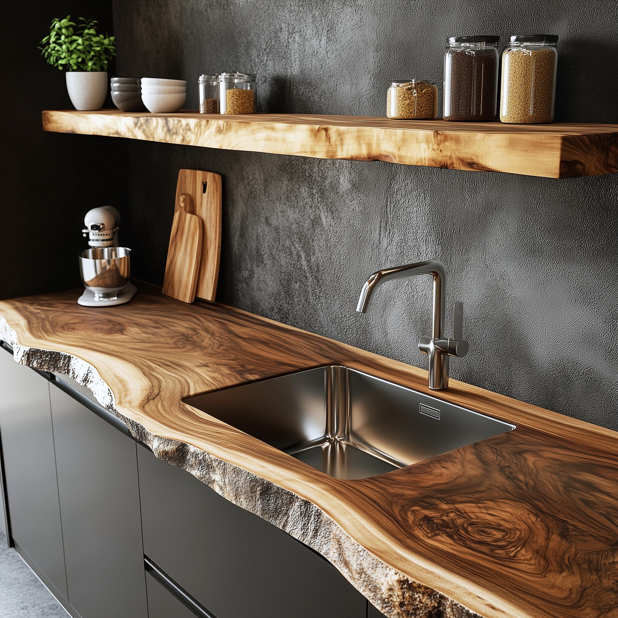 Wooden Slab Countertops 14 Wood Countertop Ideas For A Naturally