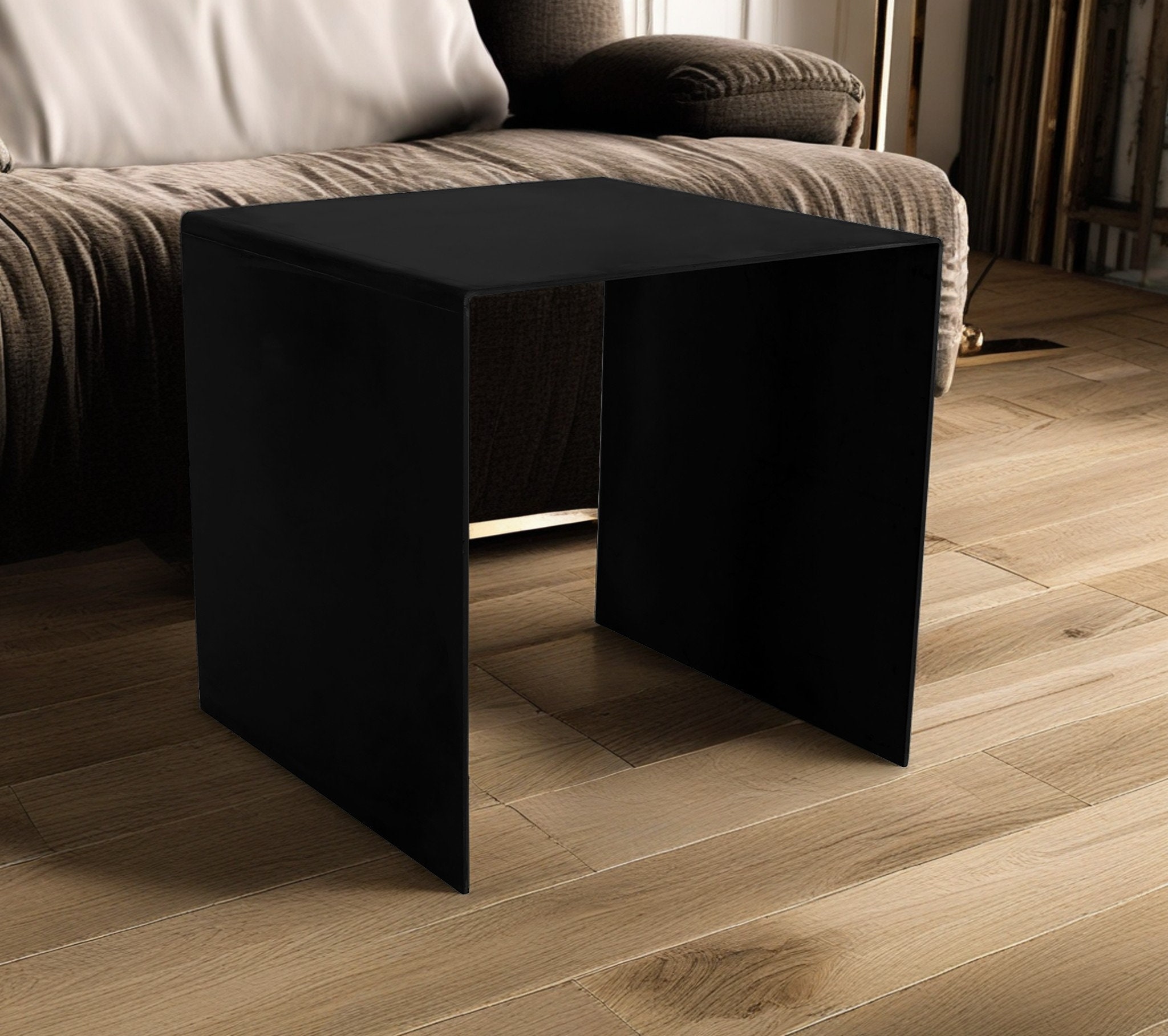 Black Coffee Table Black Metal Coffee Table Modern Coffee Table Metal ...