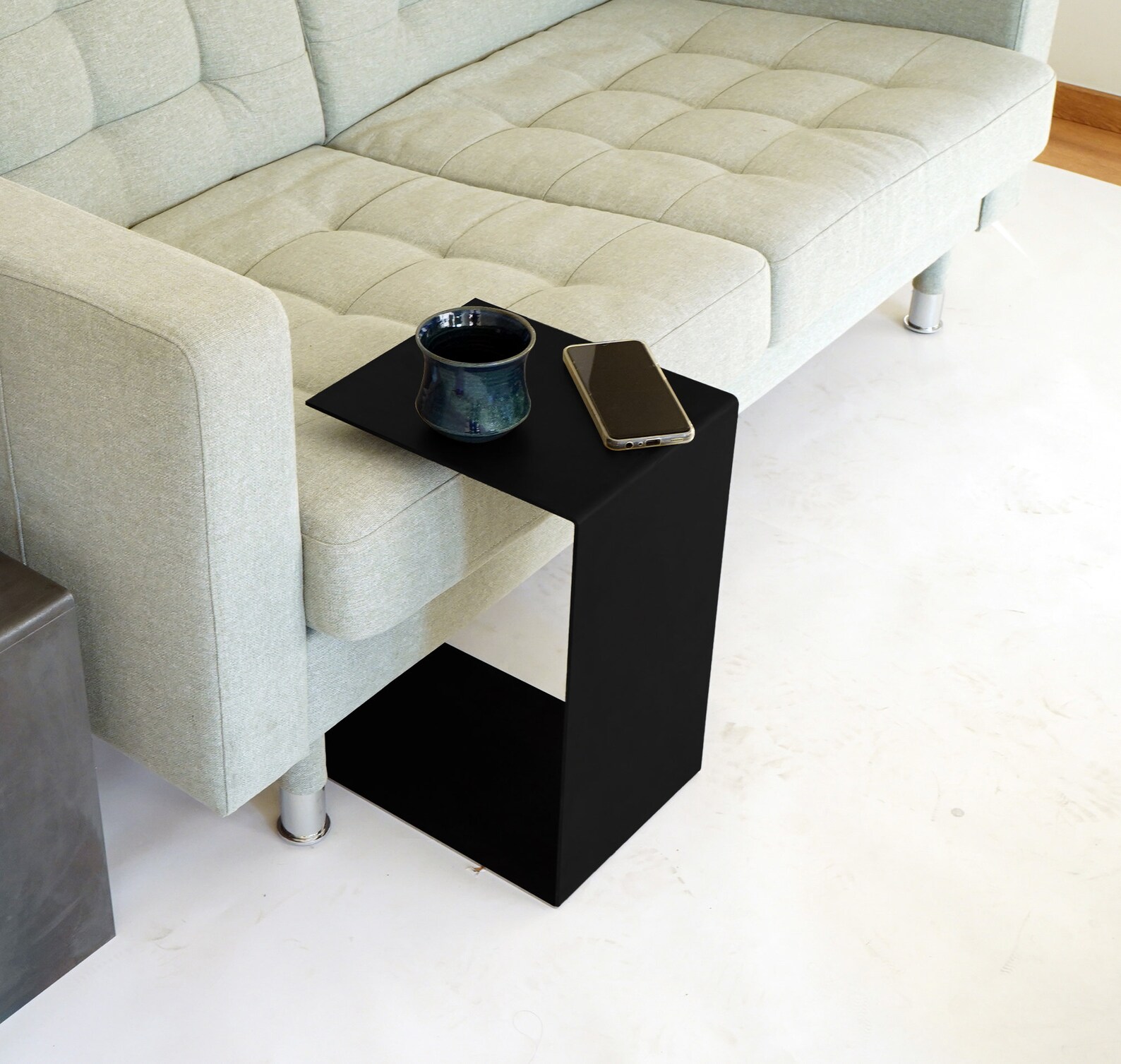 Black C Side Table Metal Coffee Table C Table Black Coffee Table - Etsy