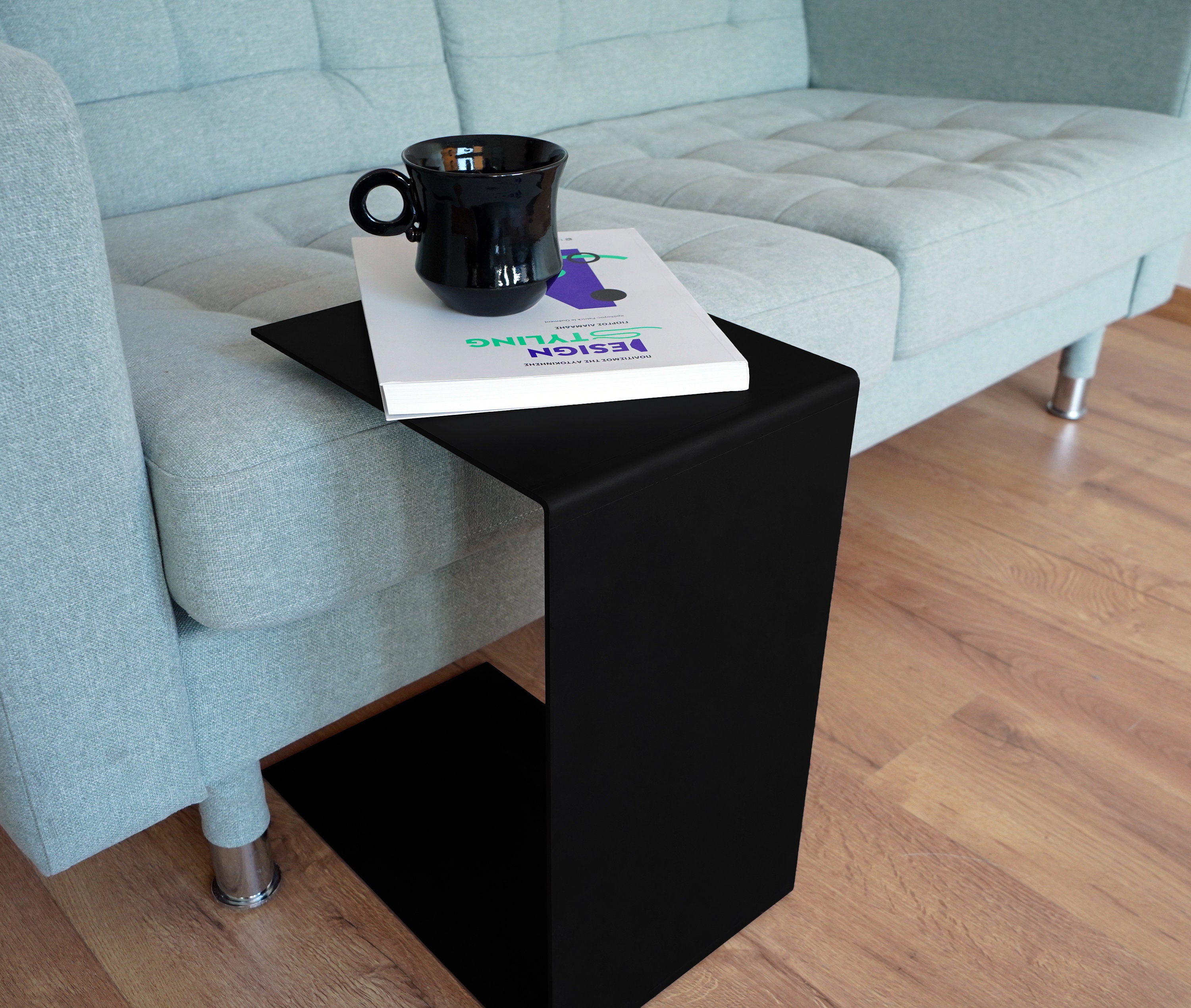 Black C Side Table Metal Coffee Table C Table Black Coffee Table Etsy UK