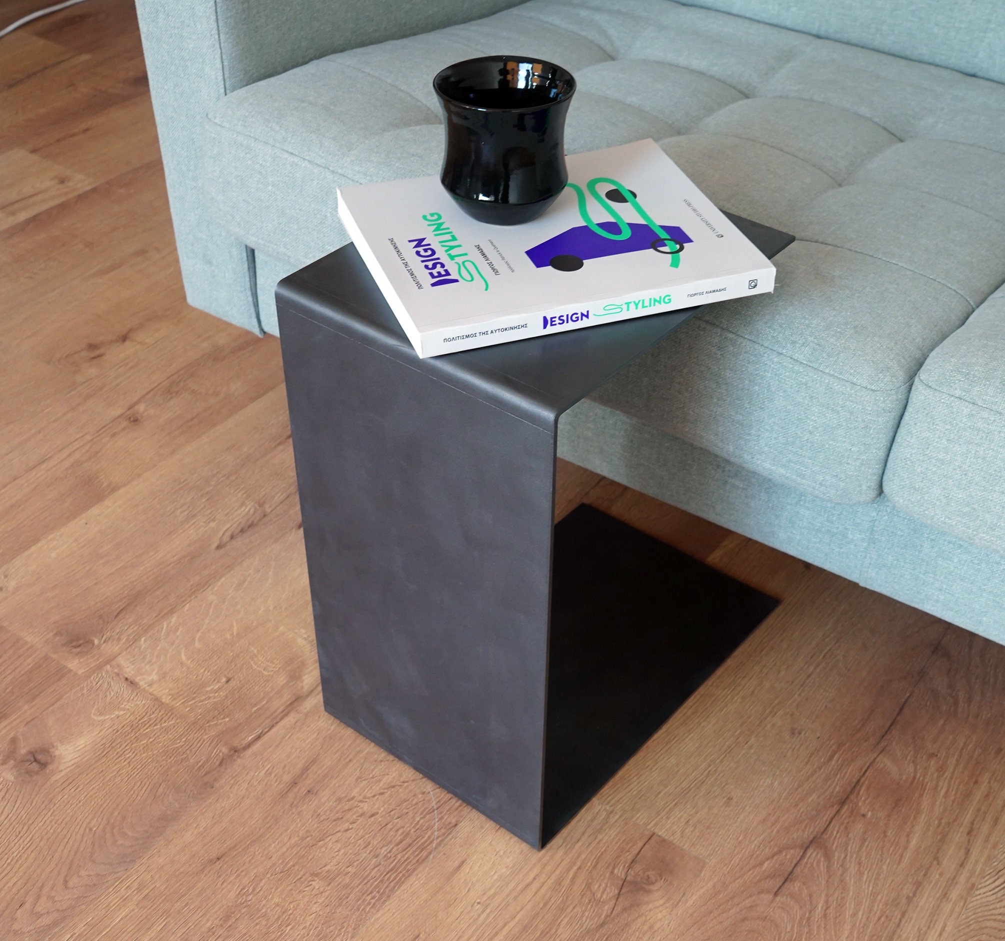 C Side Table Metal Coffee Table C Table Metal Side Table Industrial ...