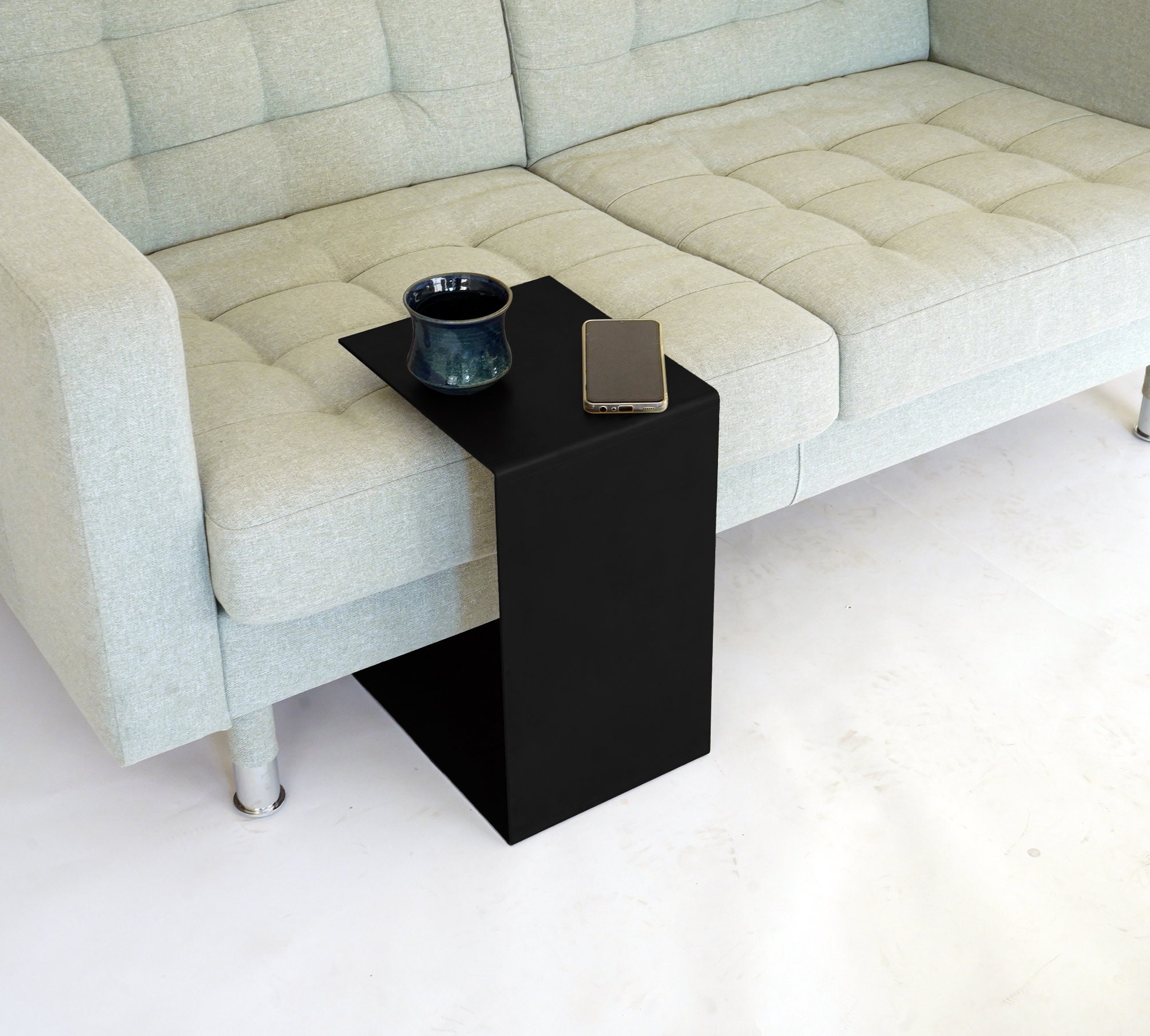 Black C Side Table Metal Coffee Table C Table Black Coffee Table - Etsy