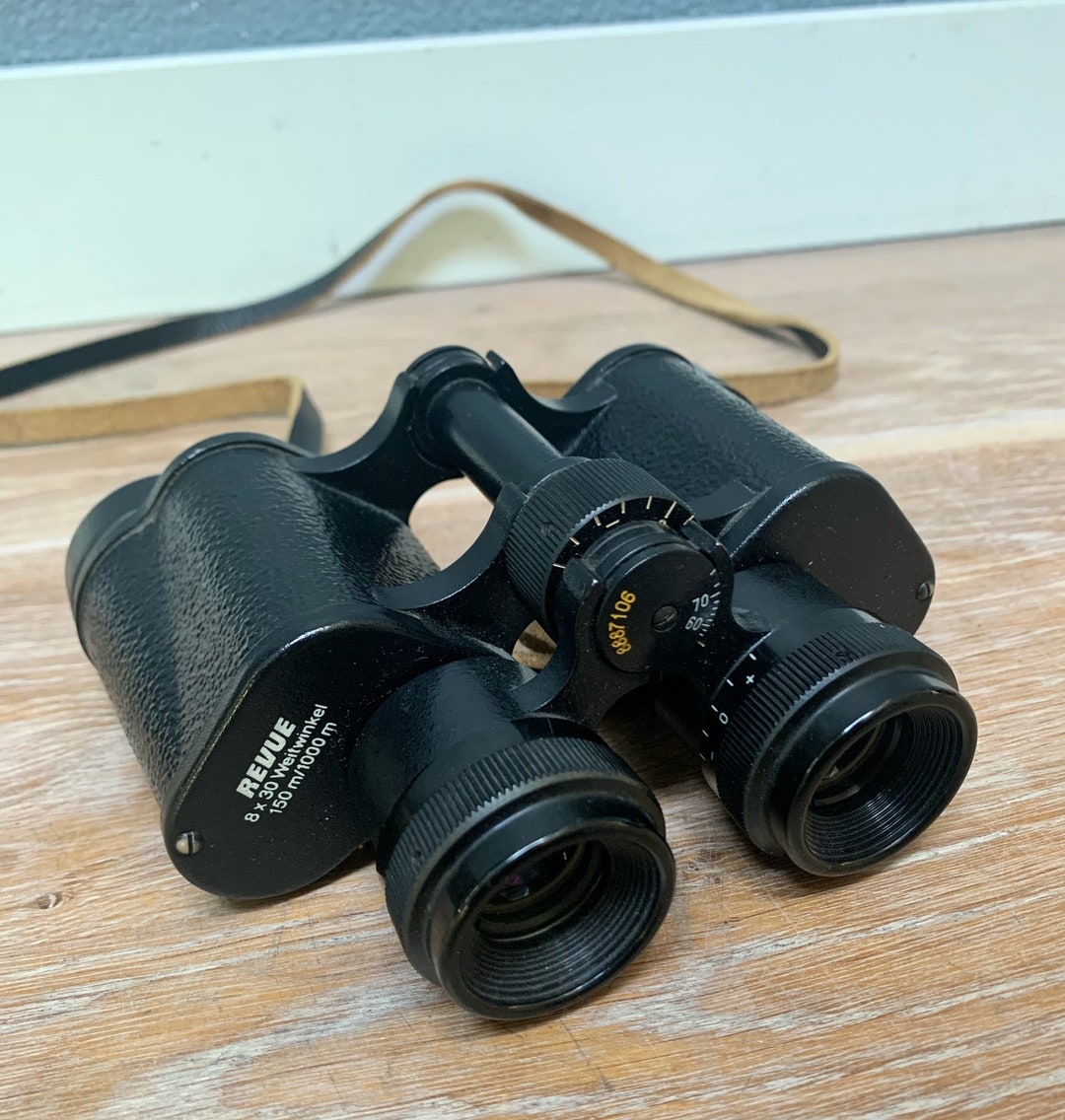 Binoculars Revue 8x30 Weitwinkel With Leather Strap Vintage - Etsy