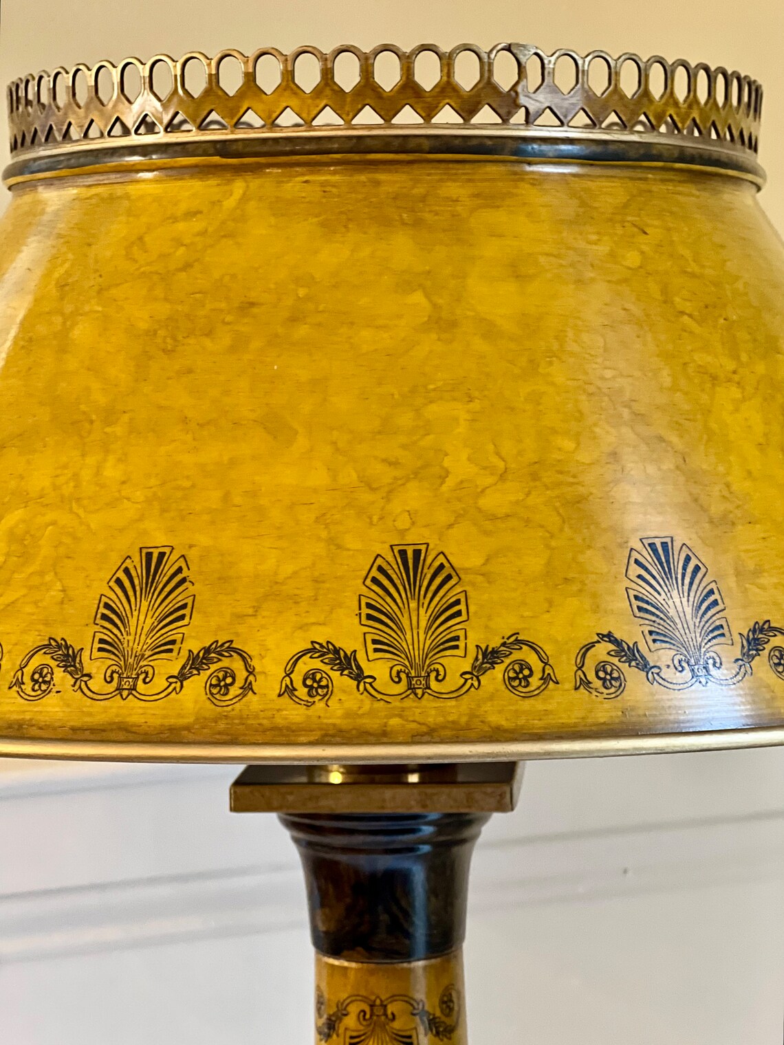Mid 20th Century Italian Tole Lamp - Etsy