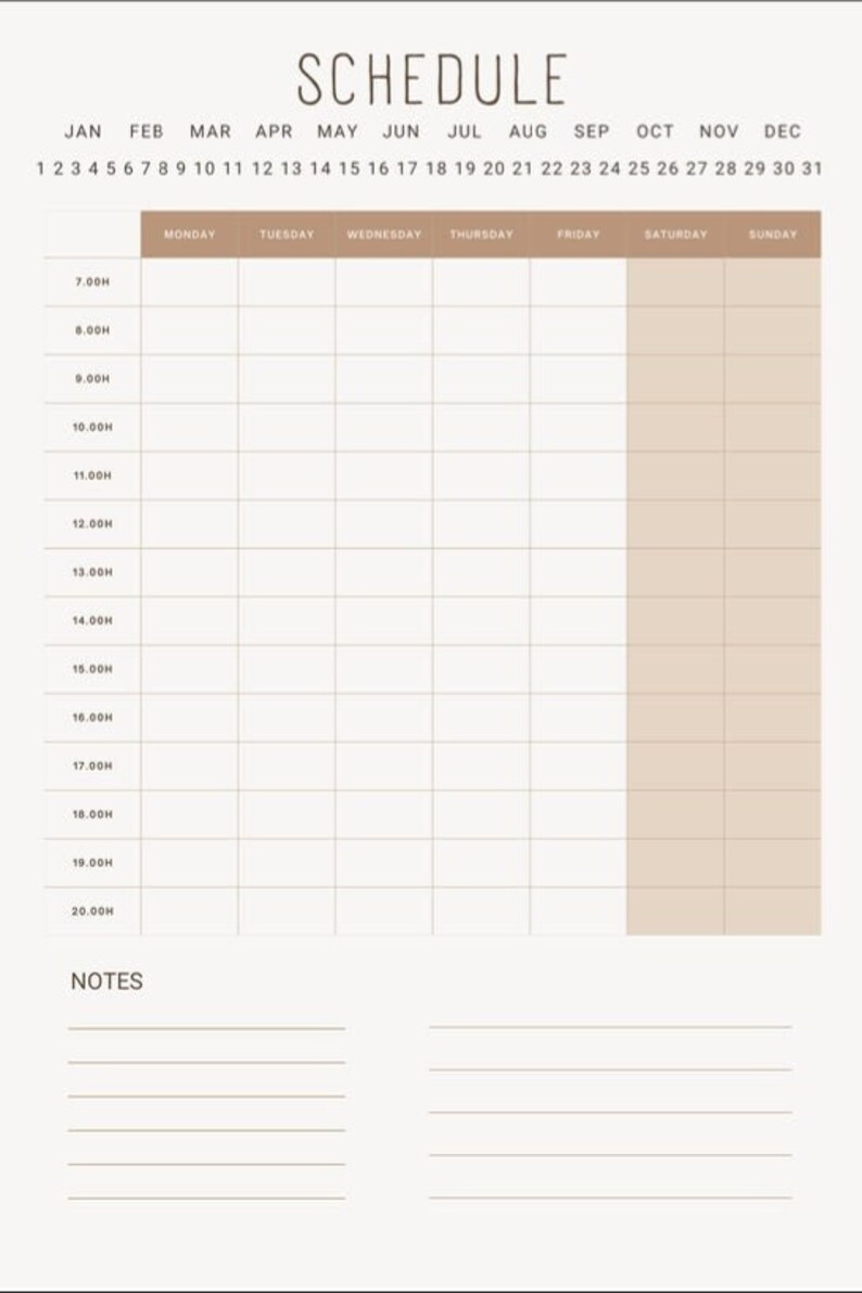 Minimalistic Printable Study Planner for Students - Easy to Use - Etsy