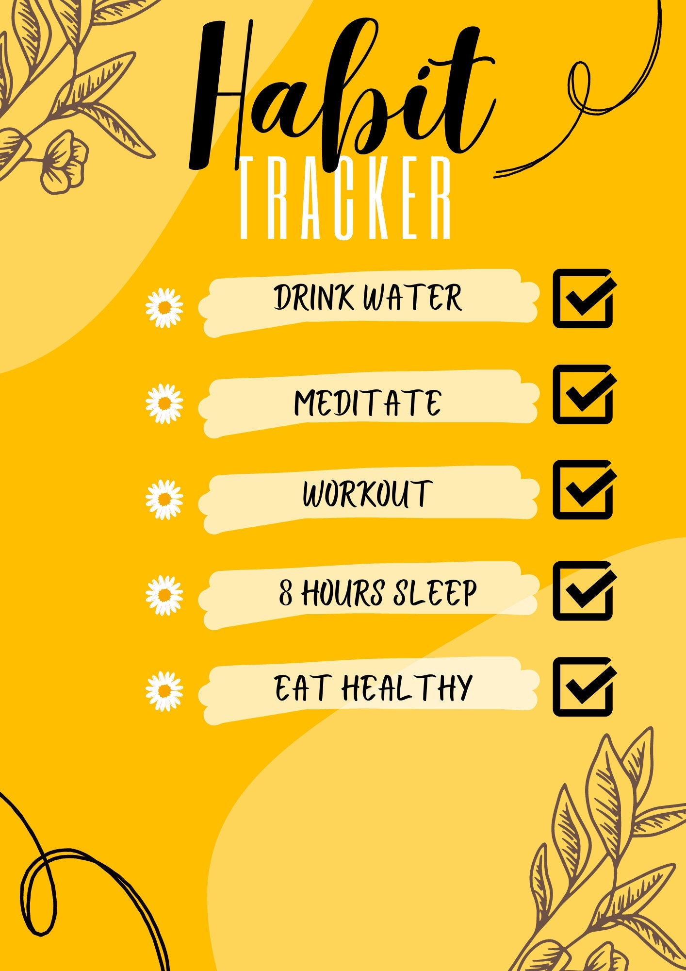 Eating Habit Tracker - Etsy