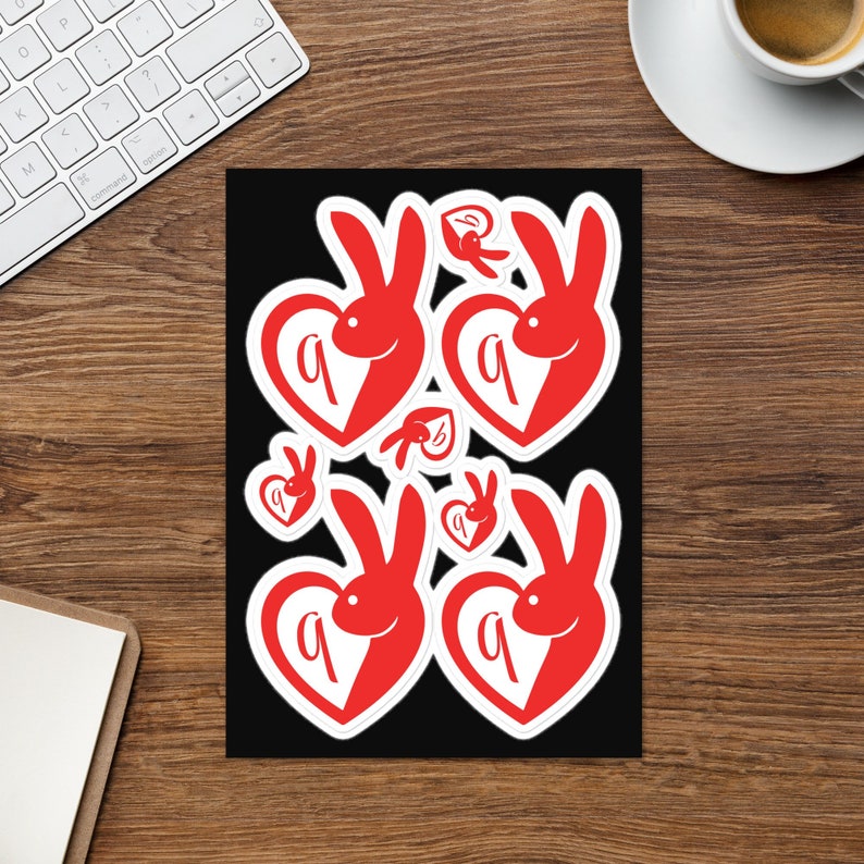 Bleachbunny Sticker Sheet, Bleached Stickers, Queen of Hearts Gift, QOH ...