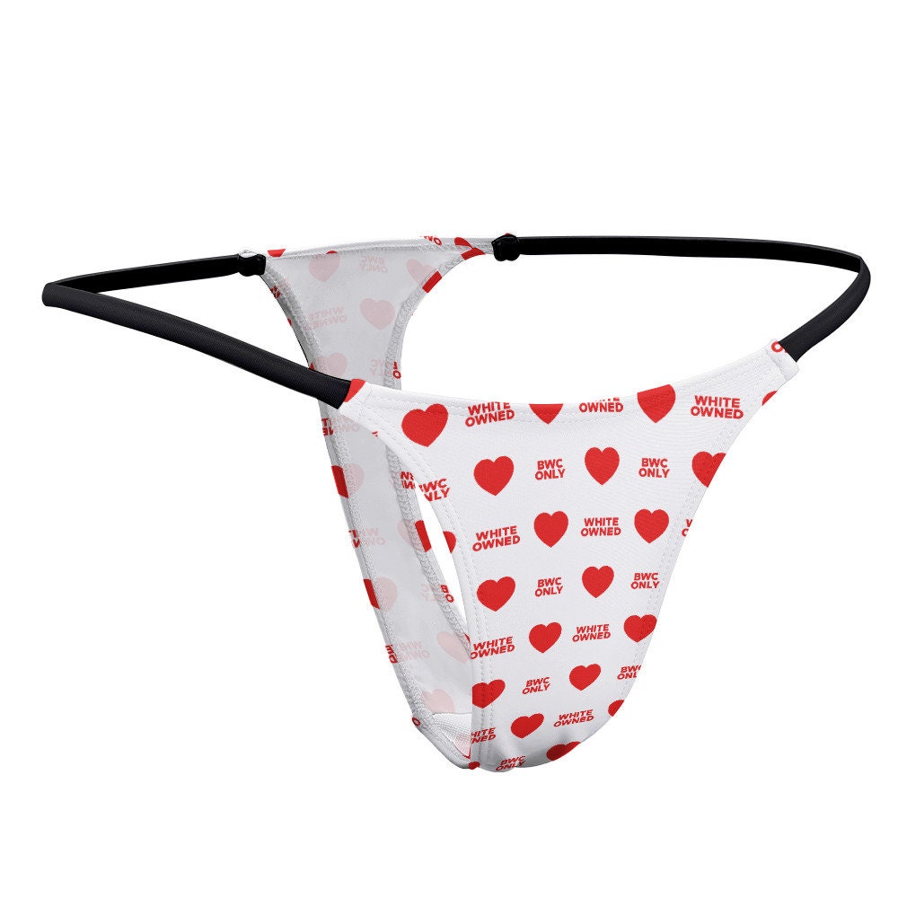 Queen of Hearts Thong, BWC Only Thong, Raceplay Gift, Bleached ...