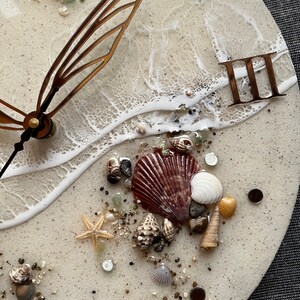 Resin Seashell Wall Clock Handmade Beach Clock Epoxy Resin - Etsy