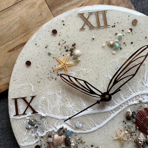 Resin Seashell Wall Clock Handmade Beach Clock Epoxy Resin - Etsy