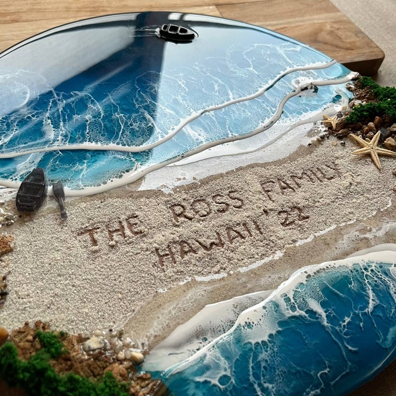 Epoxy Resin Sea Heart Seascape Resin Ocean Wall Art - Etsy