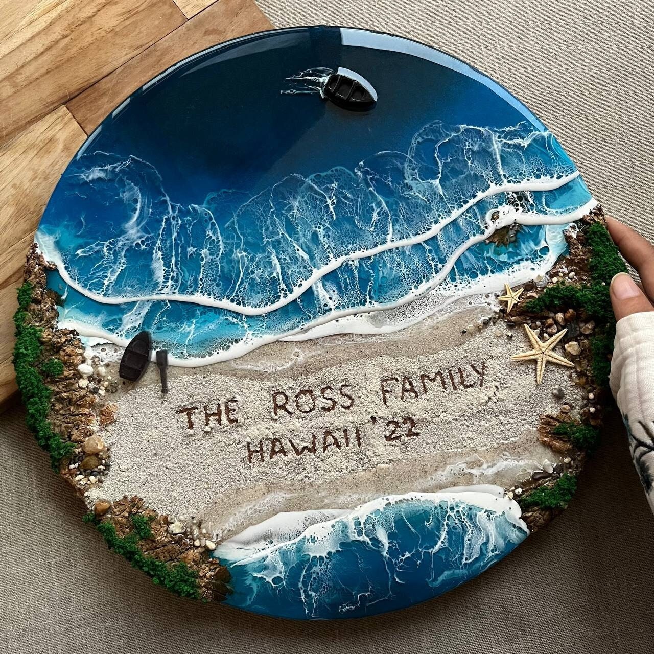 Epoxy Resin Sea Heart Seascape Resin Ocean Wall Art - Etsy