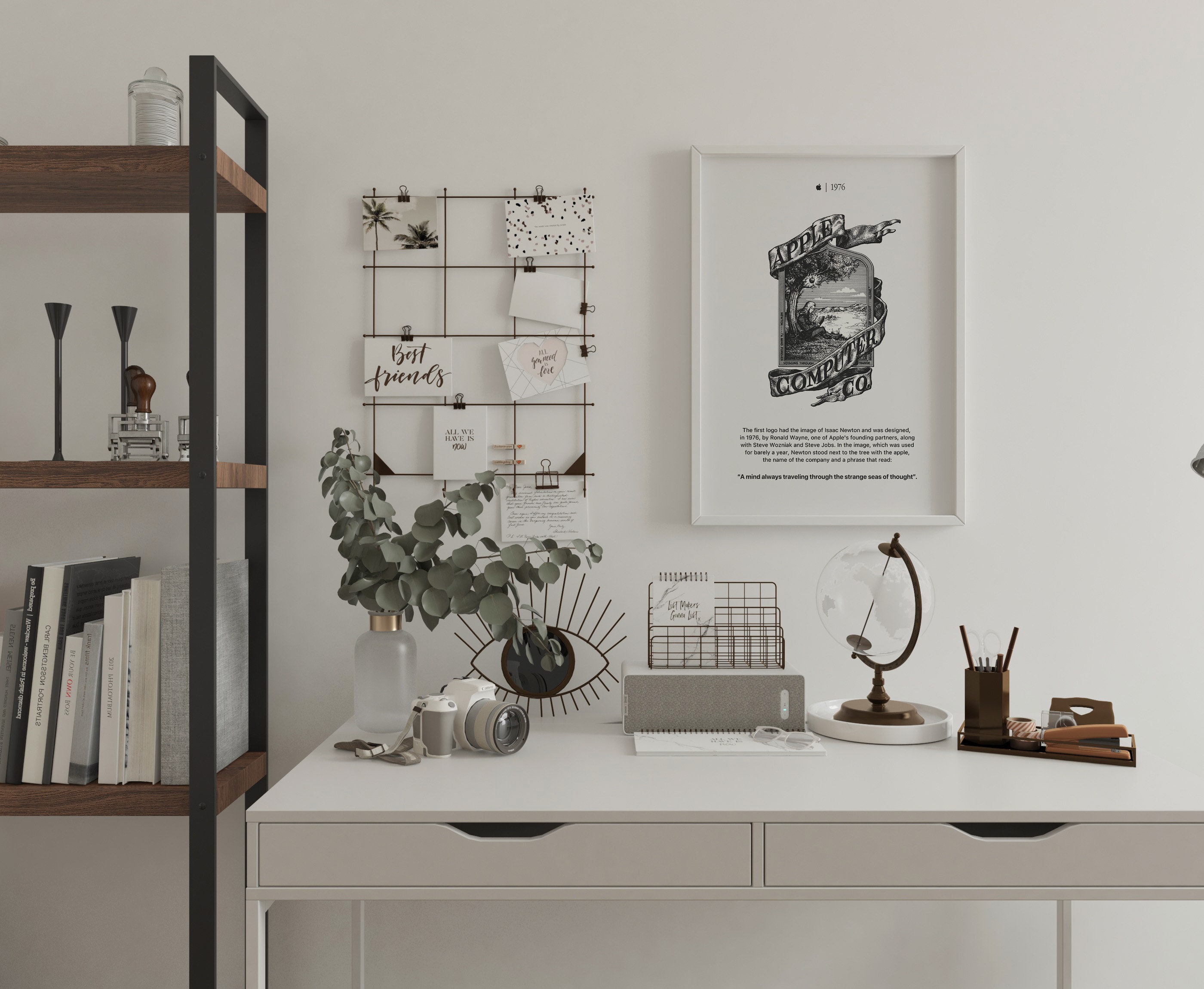 Apple Logo Poster, the First Apple Logo, Gift for Apple Lovers, Apple ...