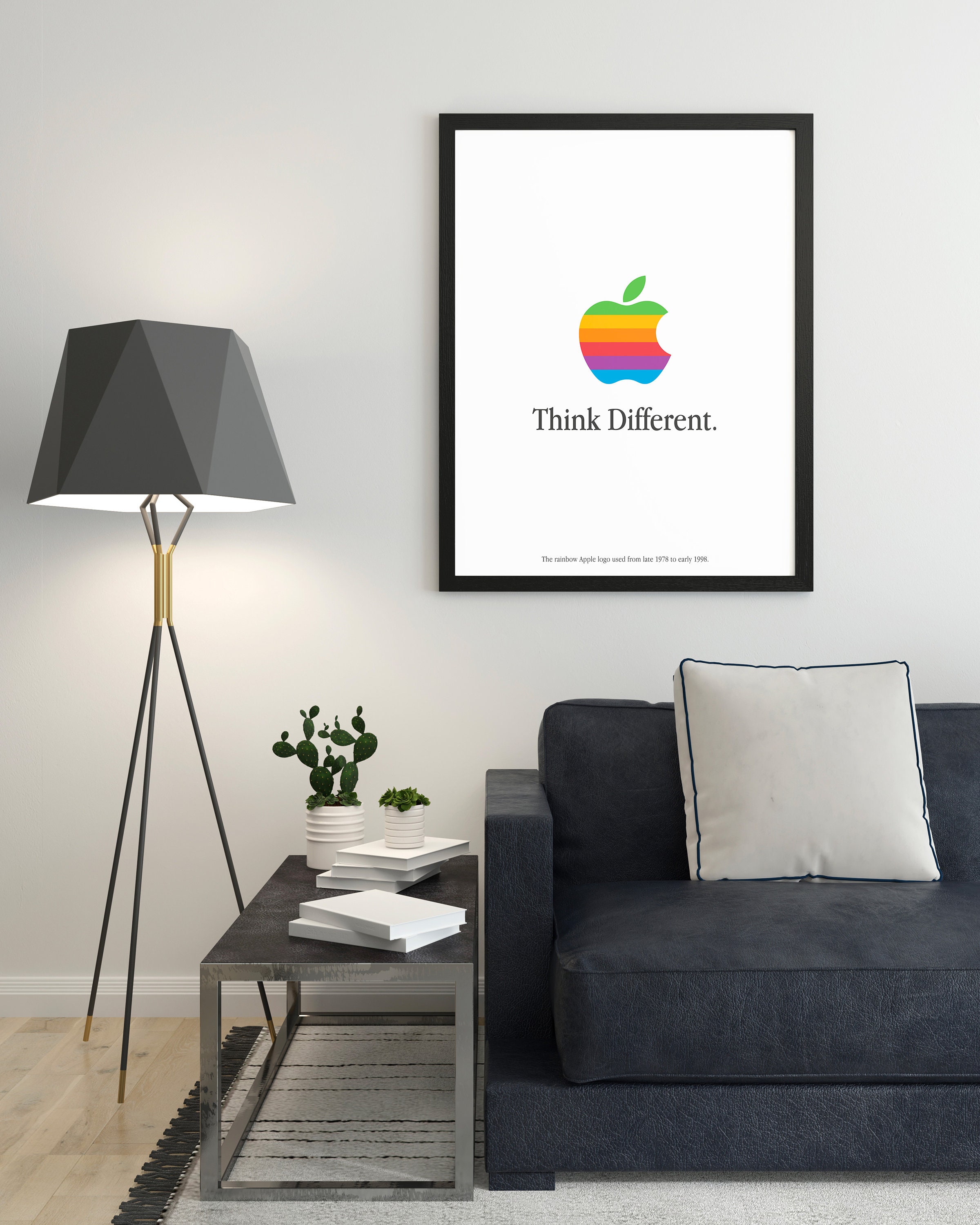 Apple Logo Poster the Rainbow Apple Logo Gift for Apple - Etsy UK