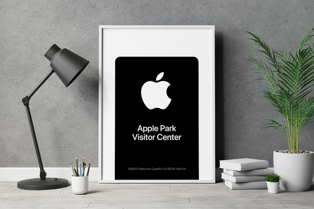 Apple Logo Poster, Apple Park, Gift for Apple Lovers, Motivational Art ...