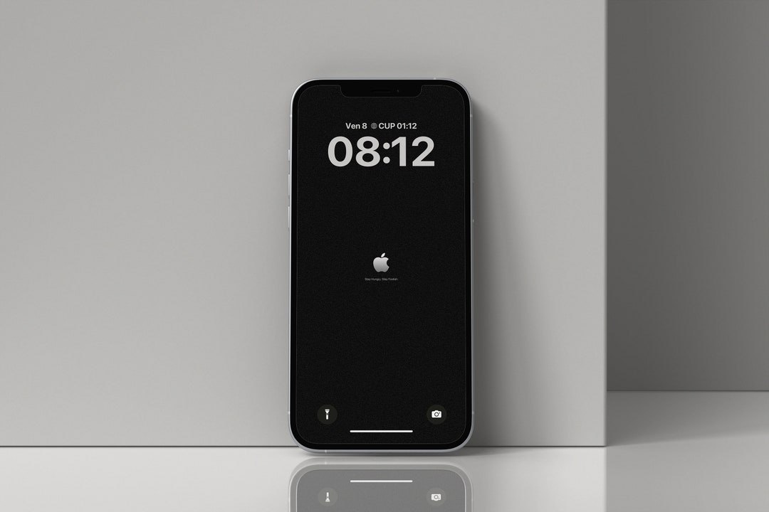 Apple Logo Wallpapers iPhone Lock Screen Simple Phone - Etsy