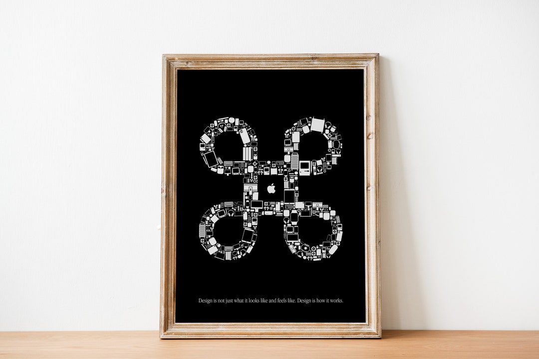 Keyboard Shortcuts Logo Art, Gift for Apple Lovers, Motivational Art ...