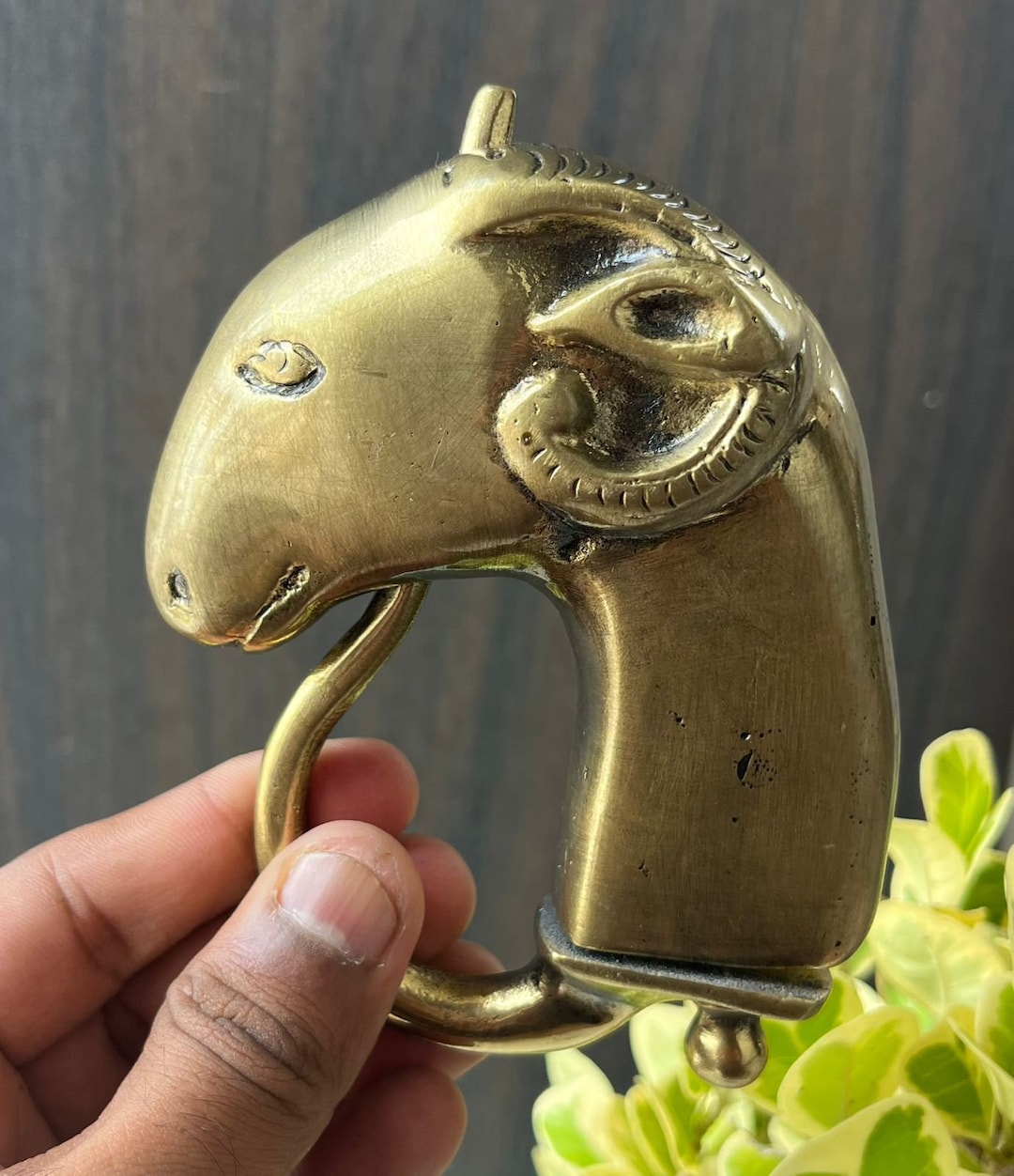 Old Vintage Brass Goat Shape Rare Tricky System Padlock With Long Key ...