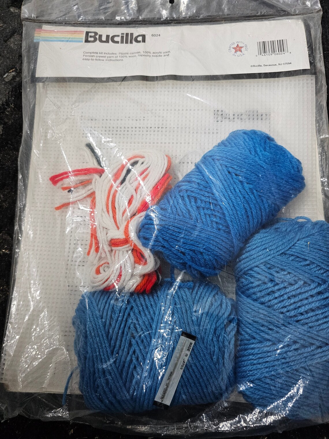 2 Bucilla Plastic Canvas Yarn Kits, Bills, Coupons, Misc. /geese ...