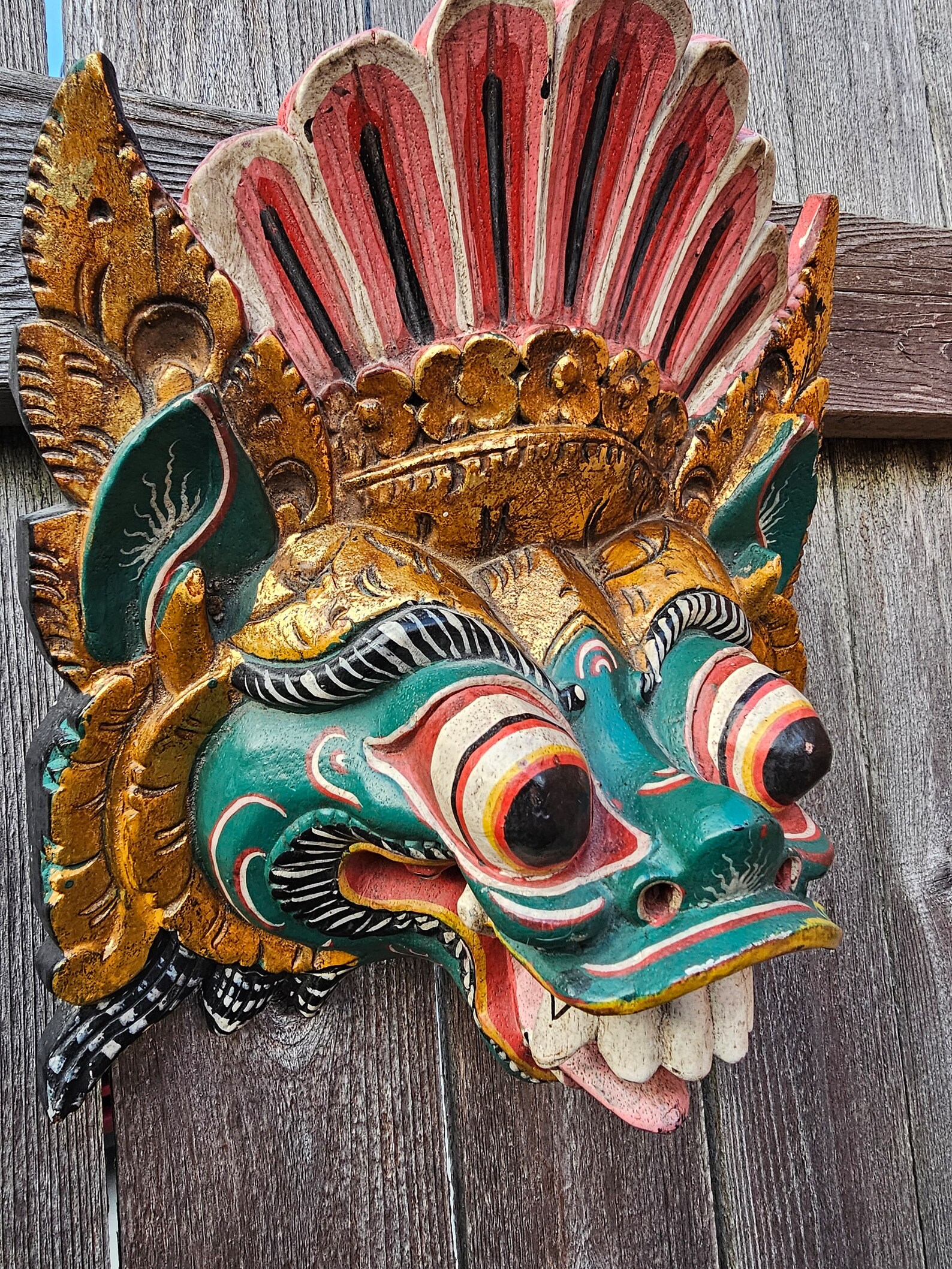 Wall Mask Rangda Wooden Hand Painted Bali Mask - Etsy