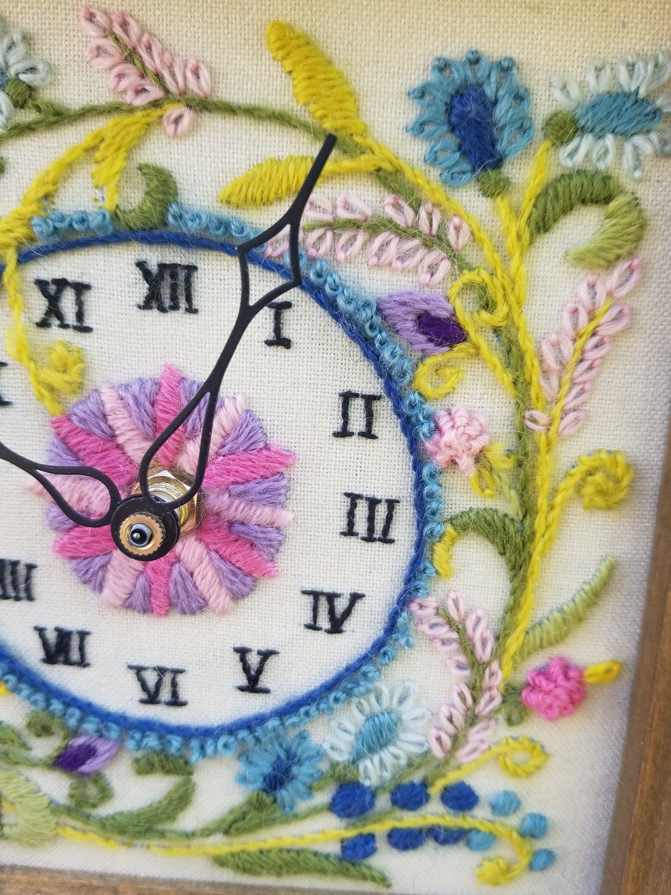 Crewel Clock Vintage - Etsy