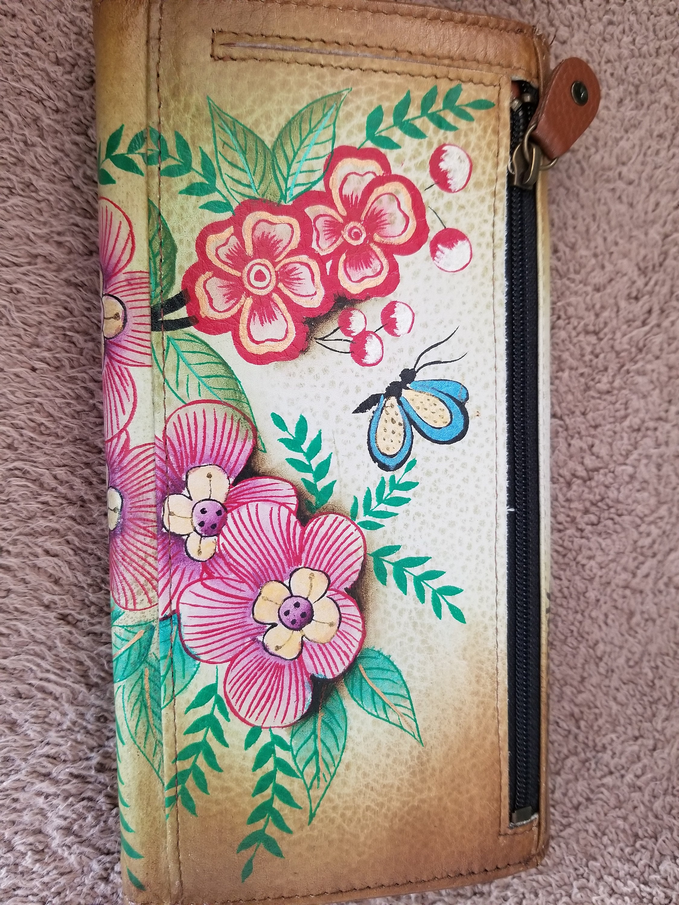 Anuschka Leather Wallet Deer Trifold Accordian Wallet - Etsy