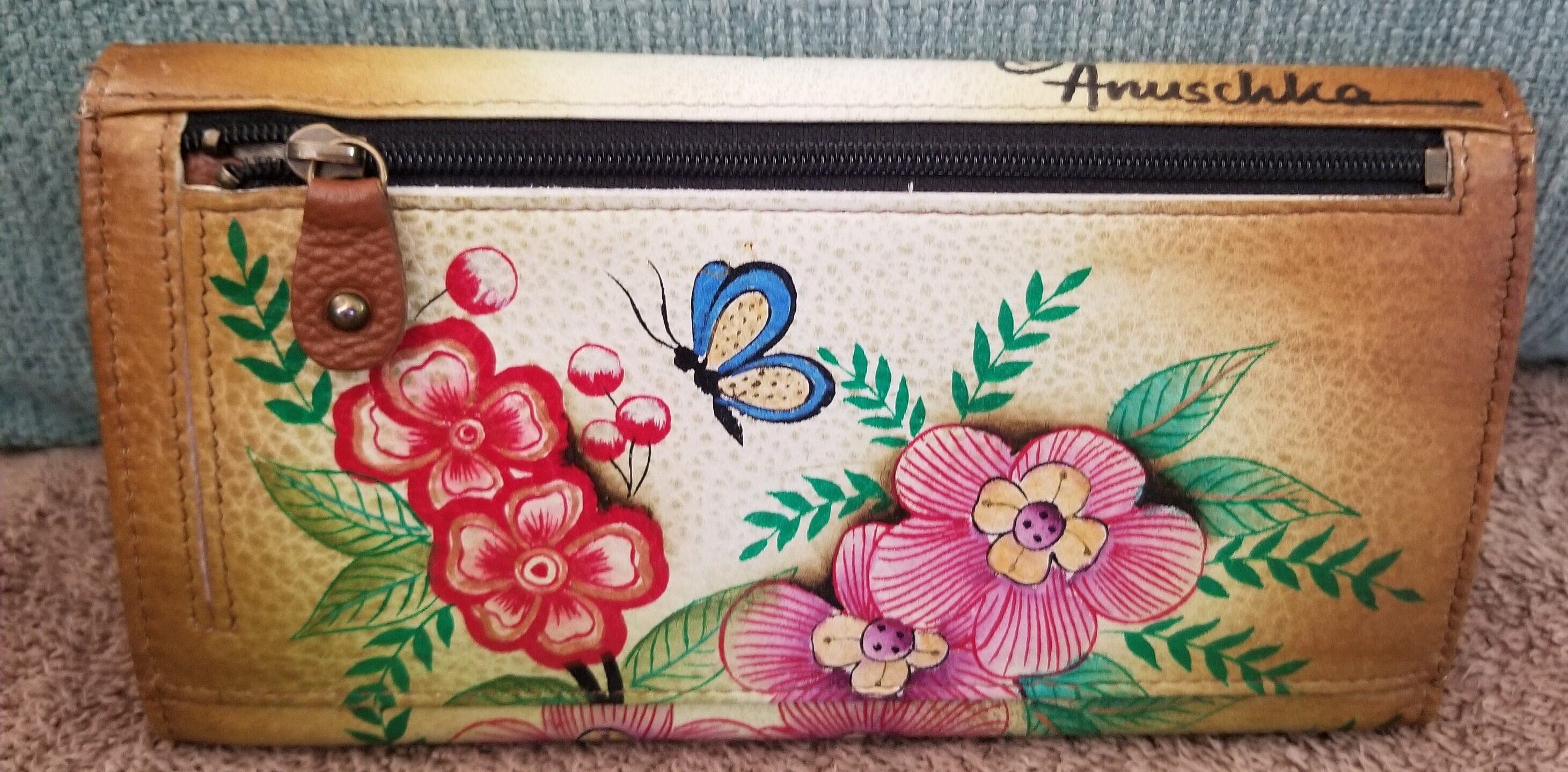 Anuschka Leather Wallet Deer Trifold Accordian Wallet - Etsy