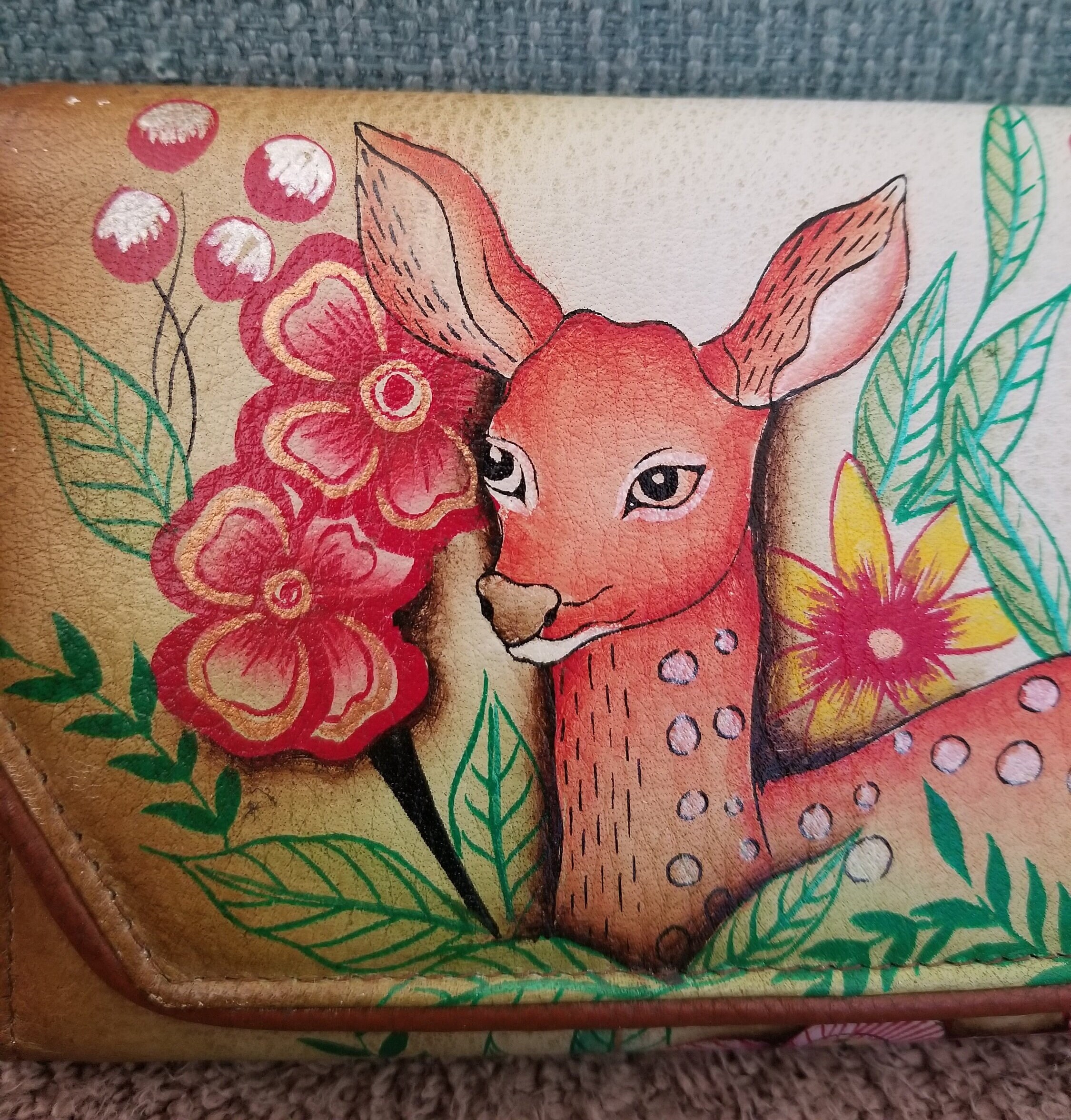Anuschka Leather Wallet Deer Trifold Accordian Wallet - Etsy