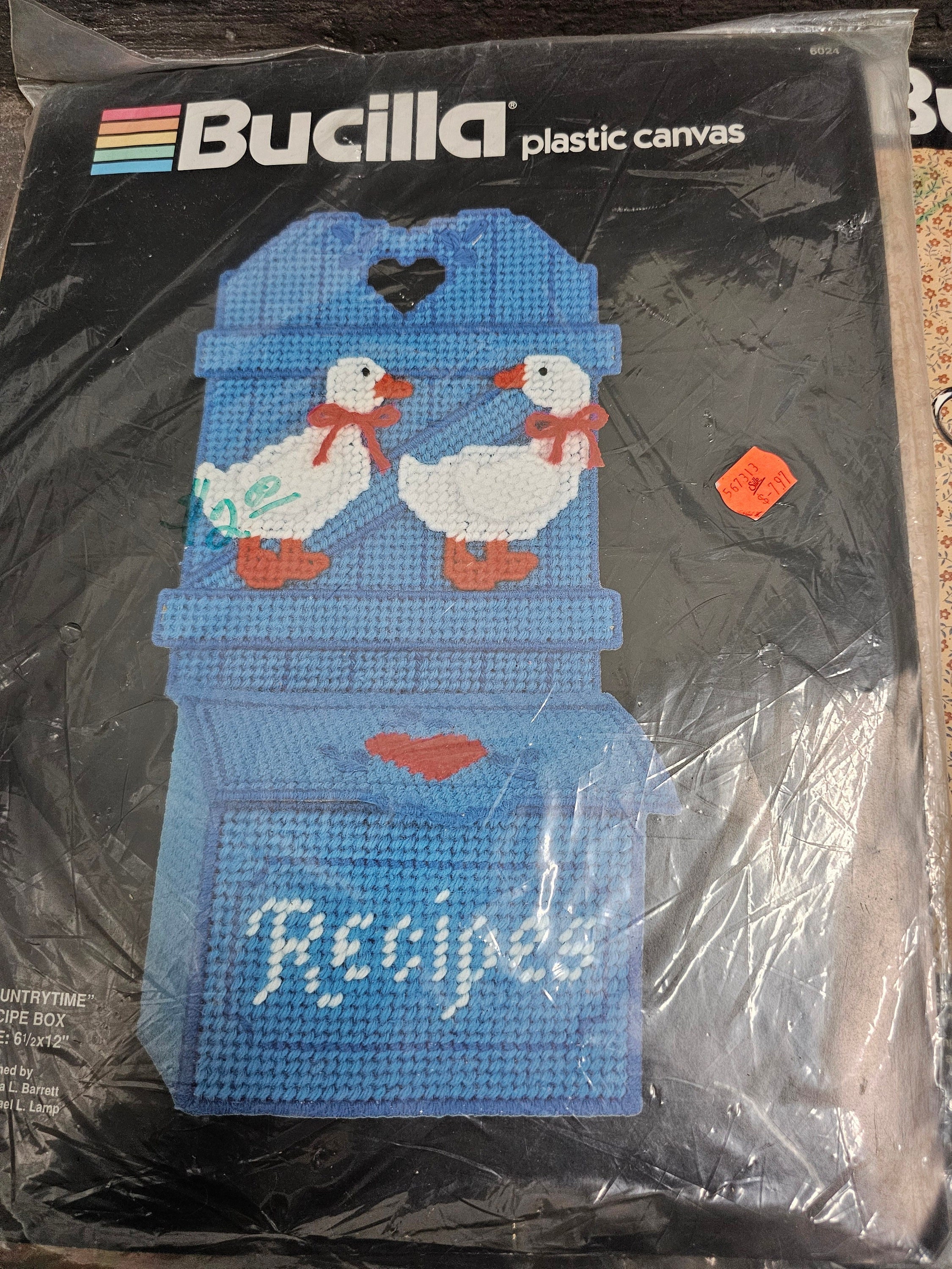 2 Bucilla Plastic Canvas Yarn Kits, Bills, Coupons, Misc. /geese ...