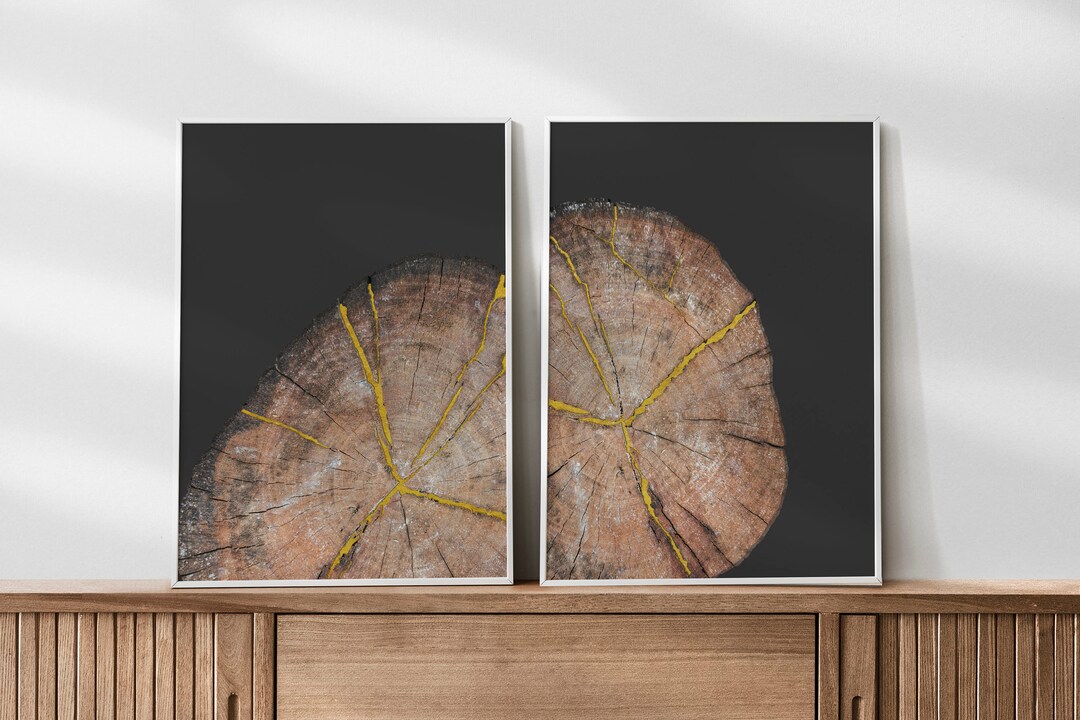 Kintsugi Inspired Wall Prints Modern Wall Art Abstract Art - Etsy