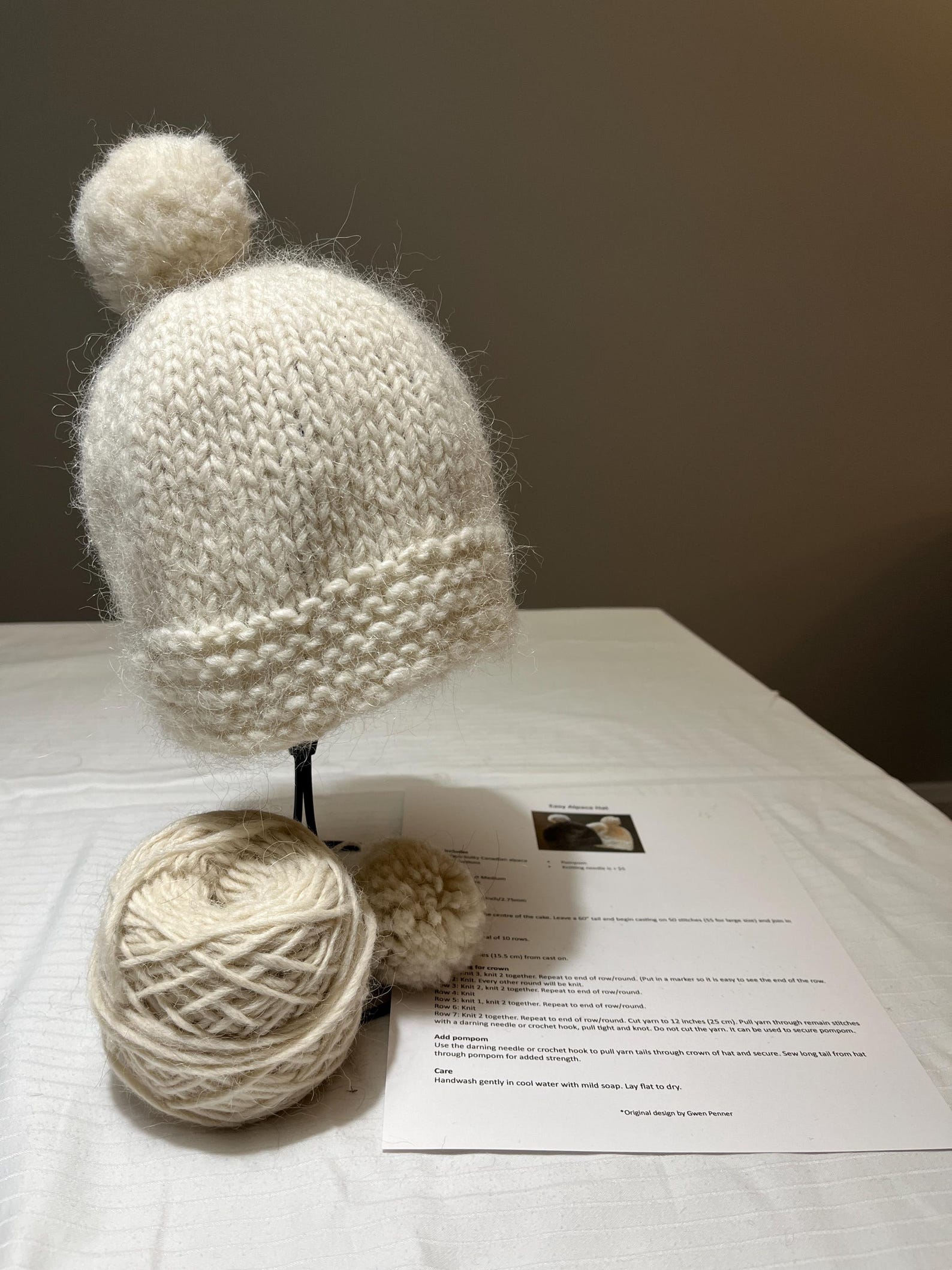 Alpaca Hat Knitting Kit - Etsy