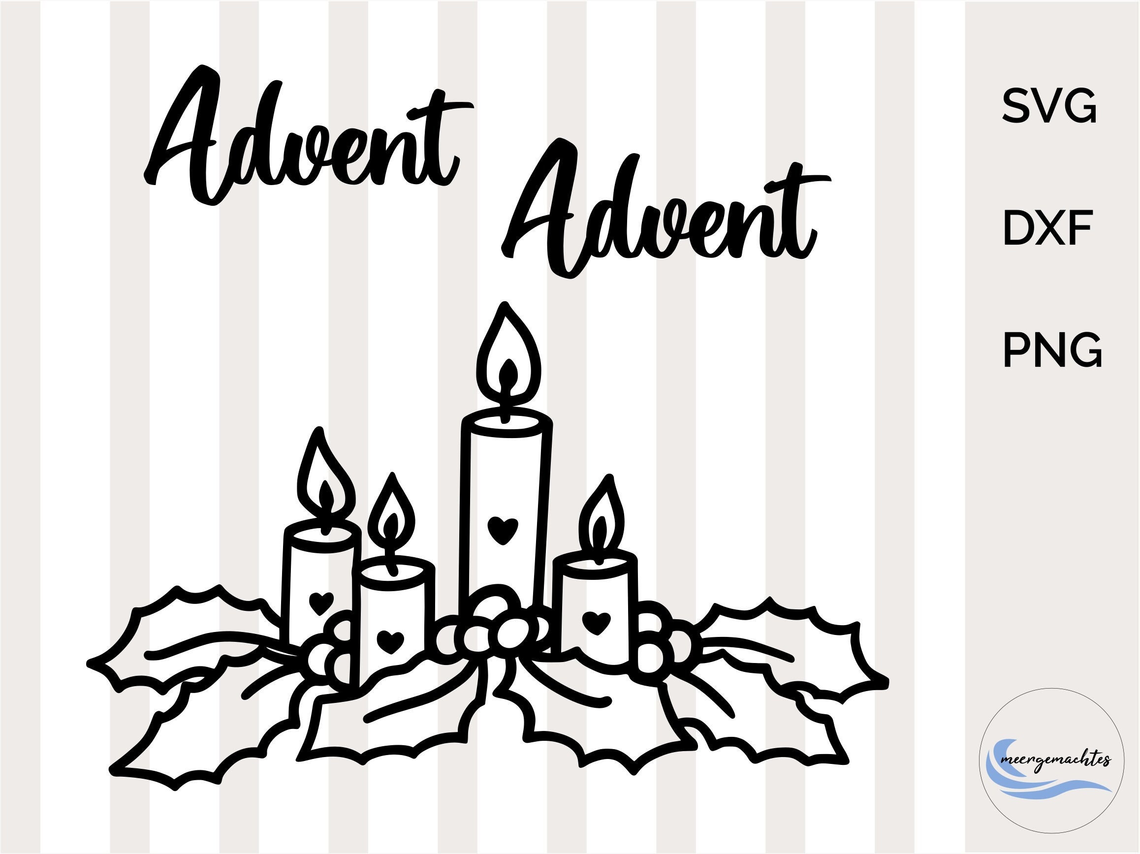 Advent Svg, Christmas Svg, Christmas Svg, DXF, PNG, Merry Christmas ...