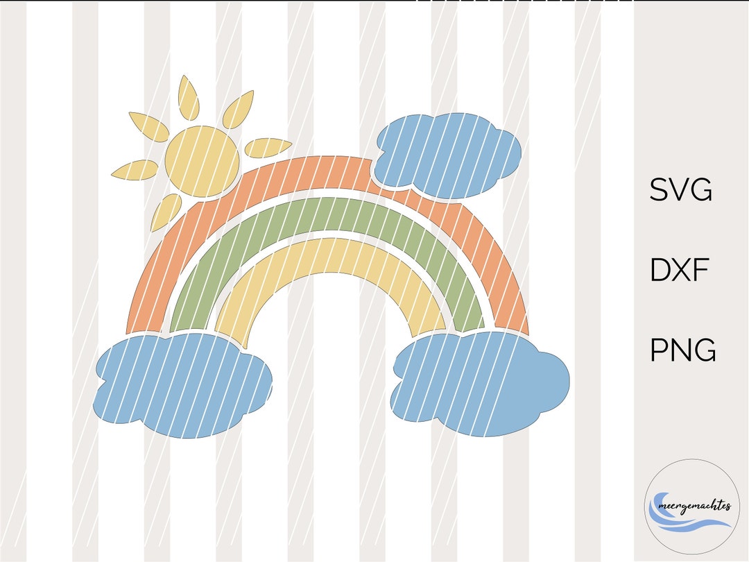 SVG Arco-íris, Nuvens, Sol, DXF, PNG, Bebê - Etsy Portugal