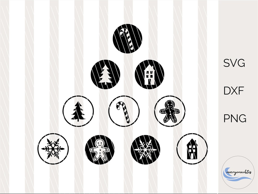 SVG Christmas Motifs, Circles, Christmas, Winter, DXF, PNG, Plotter ...