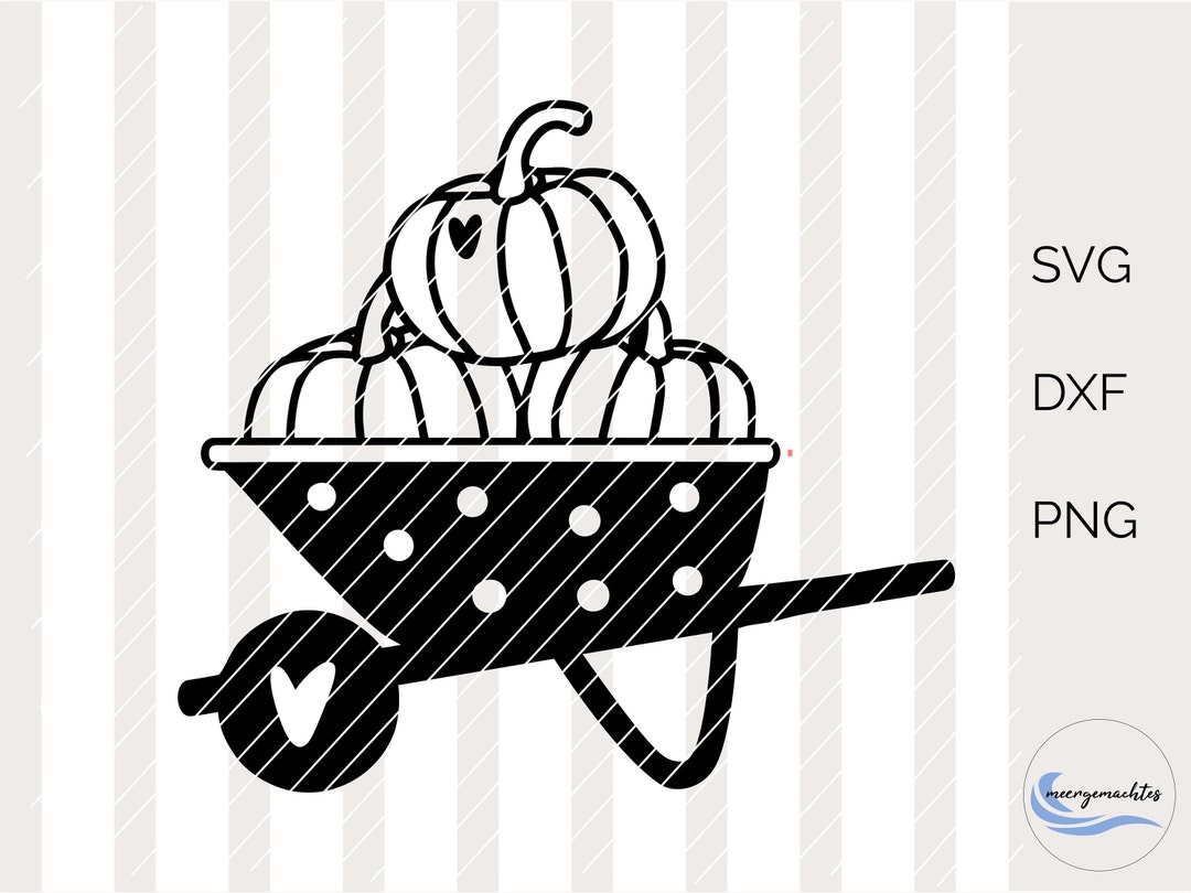 SVG Pumpkin Wheelbarrow, DXF, Autumn, Pumpkin, Wheelbarrow, PNG ...