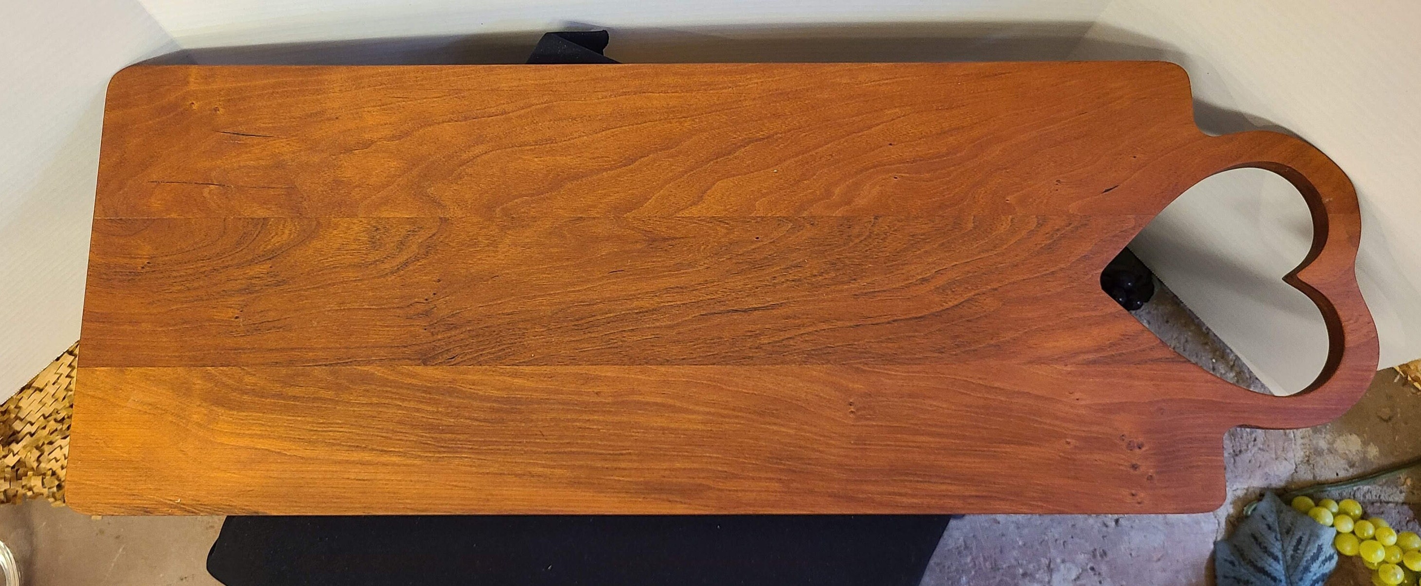 Brazilian Cherry Charcuterie Board With Heart Handle 24 X 9.75 - Etsy