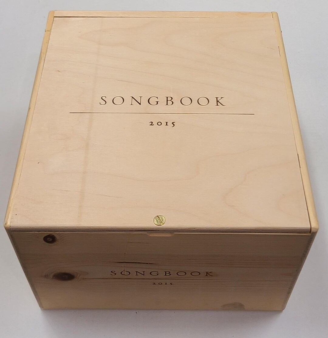 2015 Songbook 6 X 750ML Laser Engraved Wooden Wine Box With Lid - Cliff ...
