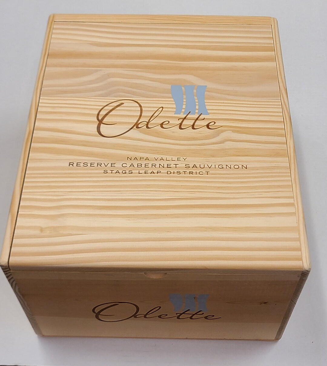 2016 Odette 6 X 750ML Laser Engraved Wooden Wine Box With Lid - Napa ...