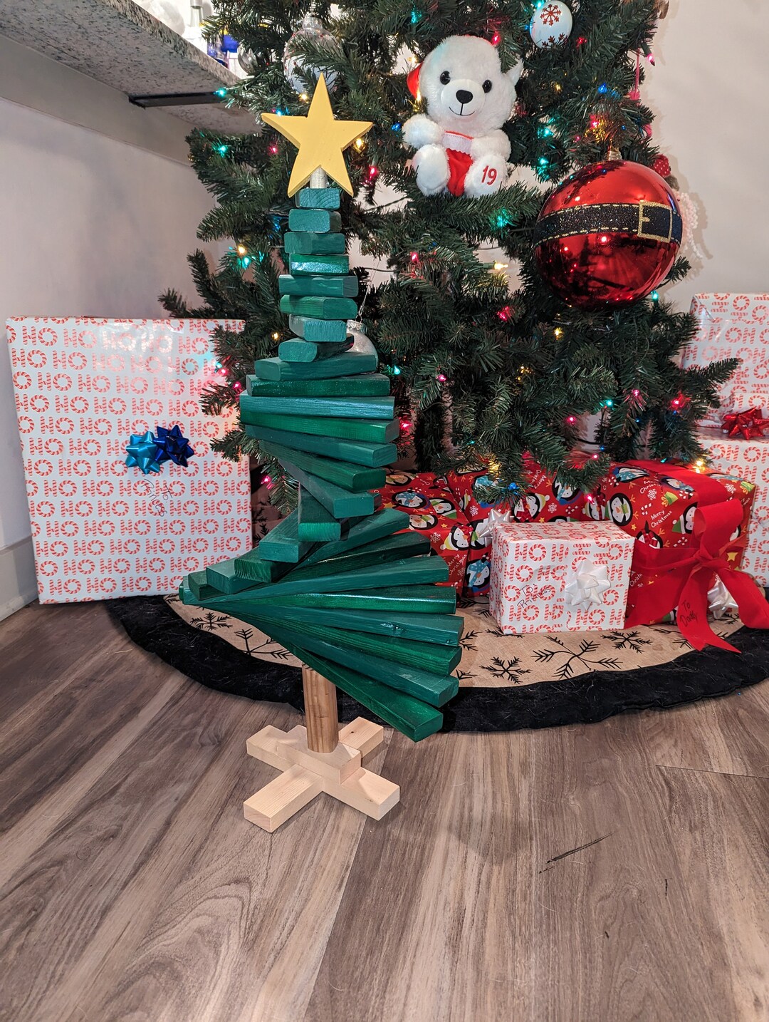 Wooden Spiral Tree Wood Christmas Tree - Etsy