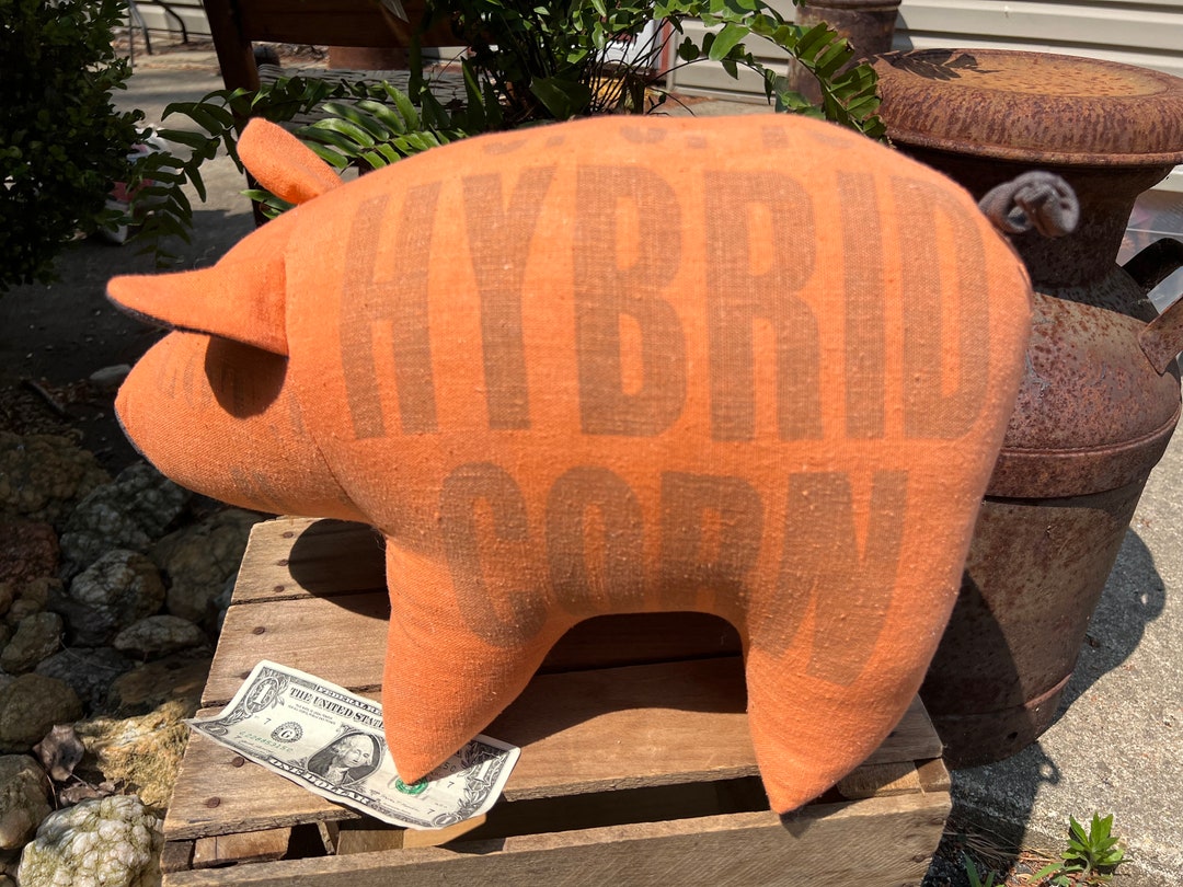 Hybrid Corn Seed Sack, Indiana, Medium Pig, Grain Sack, Feed Sack ...