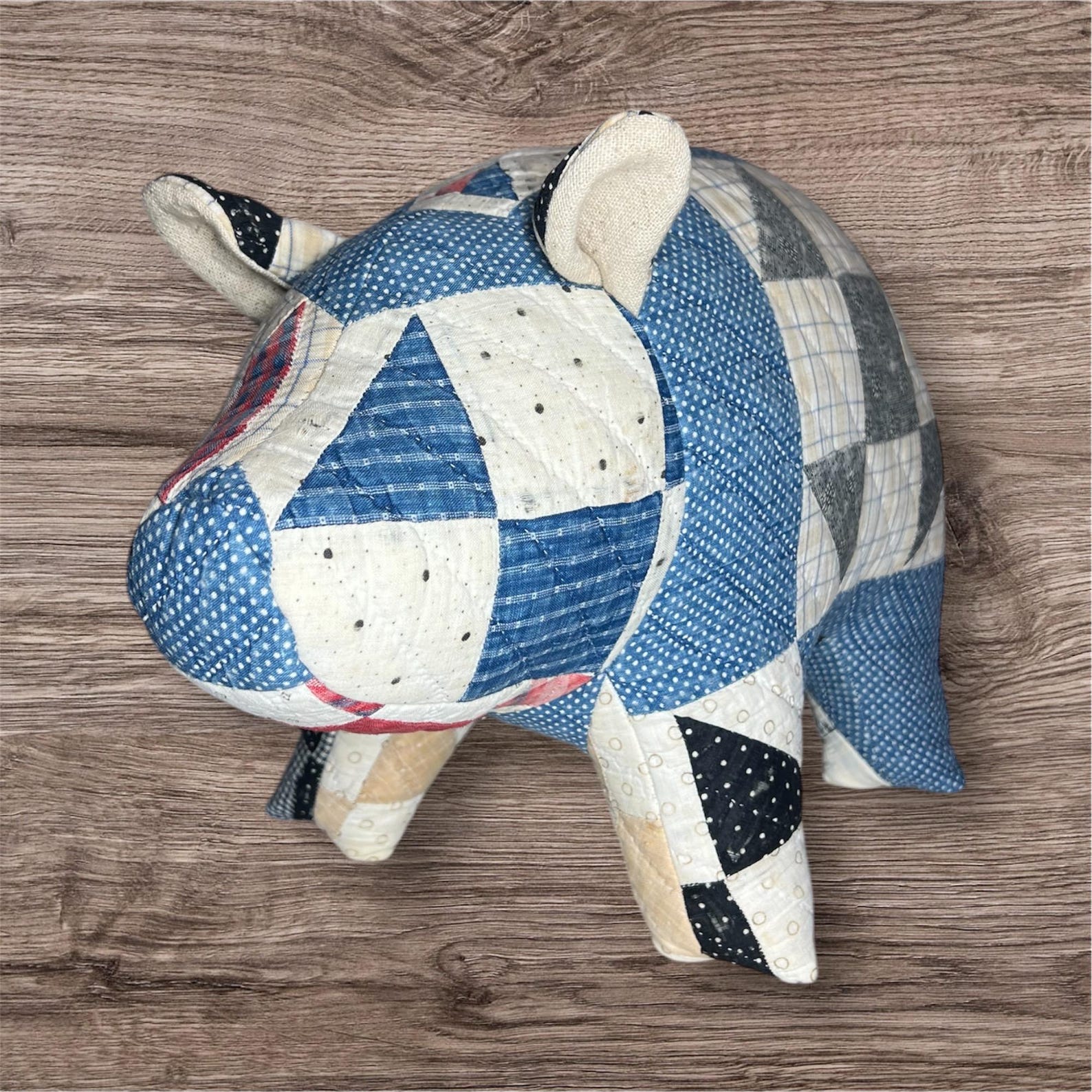 Handmade Pig Made From a Vintage Quilt, Antique, Stuffed Pig, Farmer ...
