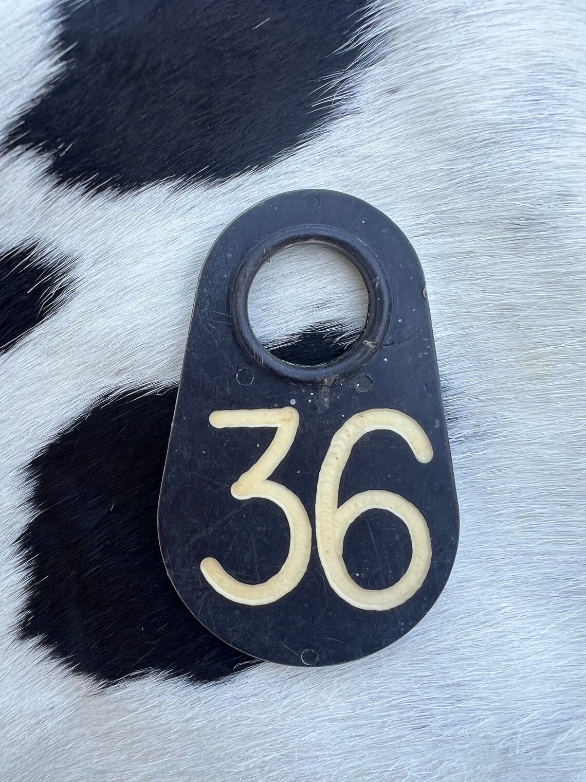 Vintage Cow Tag #36 ( Black ) - Etsy