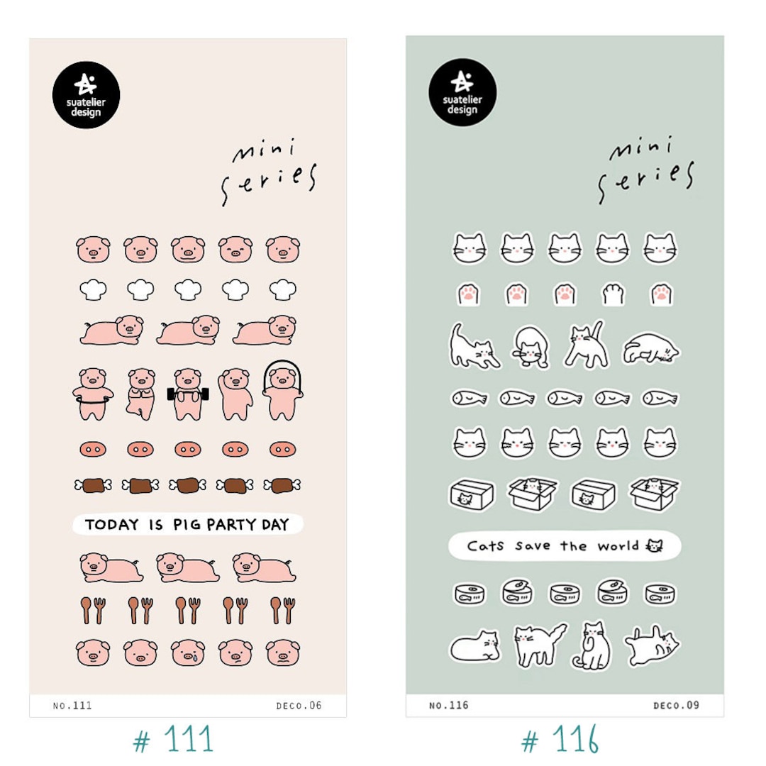 Suatelier Stickers Icon/ Mini Series Sonia Stickers, Korean Stickers ...