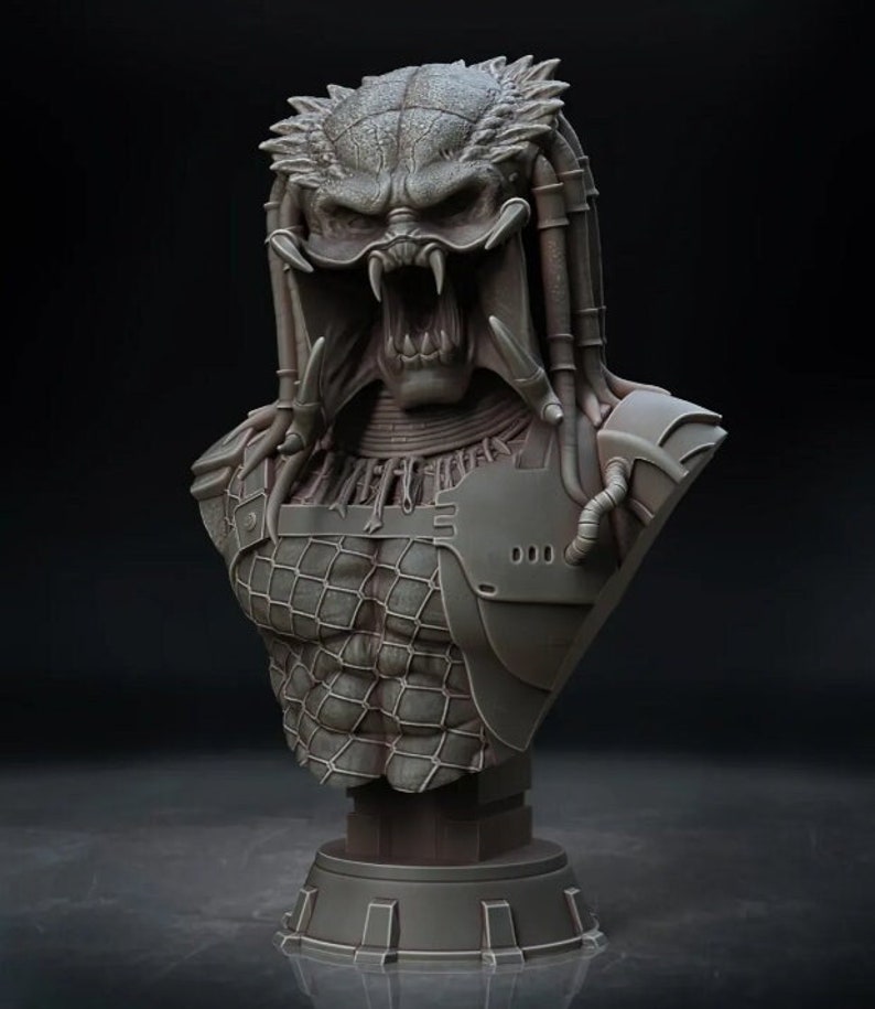 Predator Bust Model 3D Printer Files 3D STL File - Etsy