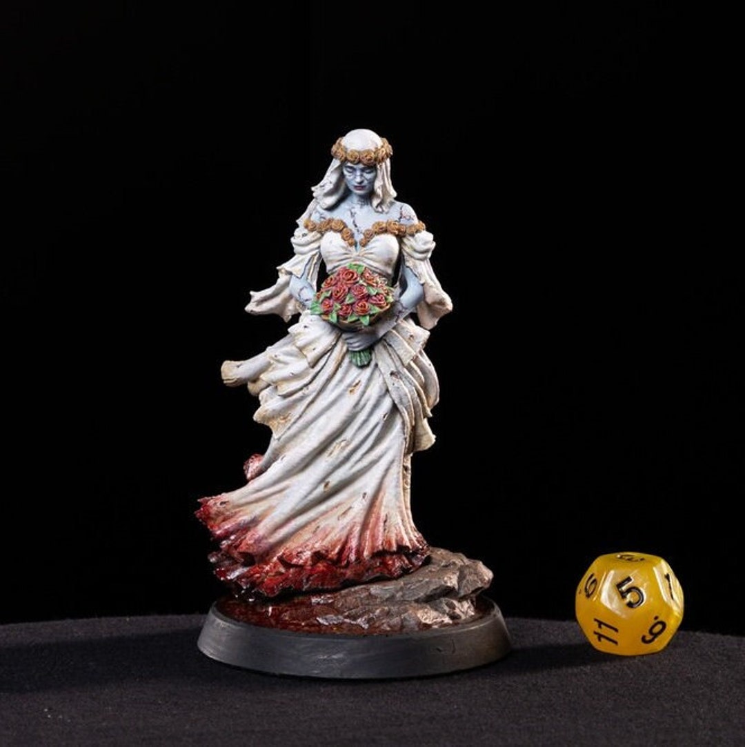 Undead Wedding Woman Miniature Undead Skull, Dungeons and Dragons Mini ...