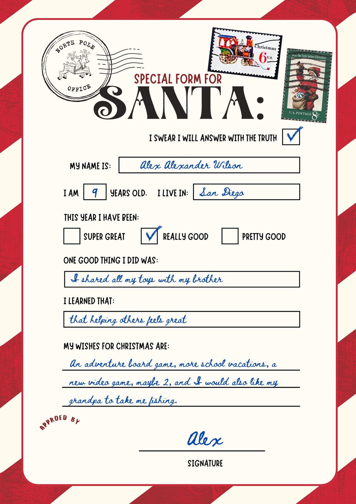 Letter to Santa/ Letter From Santa/ Letter to Farther Christmas/ Letter ...