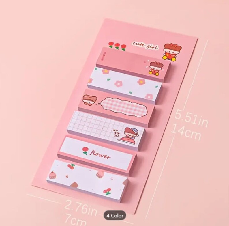 AKIJAKIHAE Set of 4 / 4 Pack Cute Cartoon Stickers - DIY Materials for ...