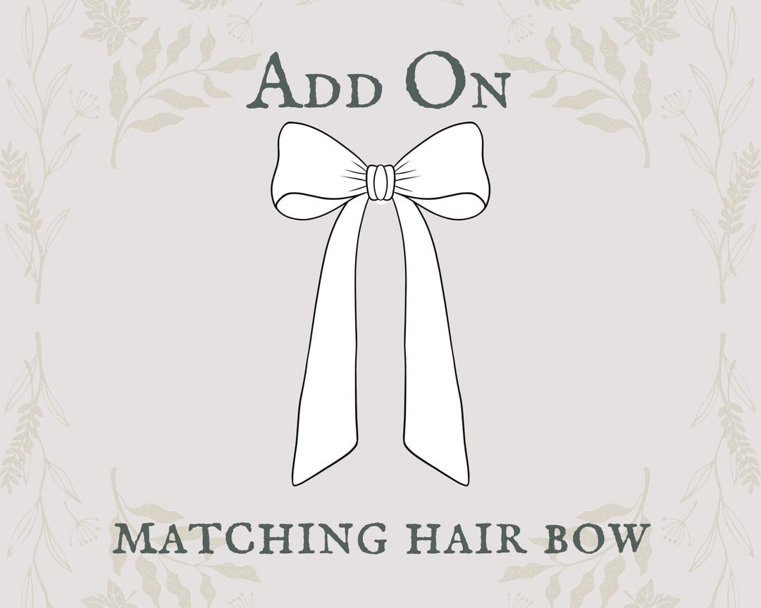 Add-on Matching Bow | Made to Order Reversible Cottagecore Academia ...