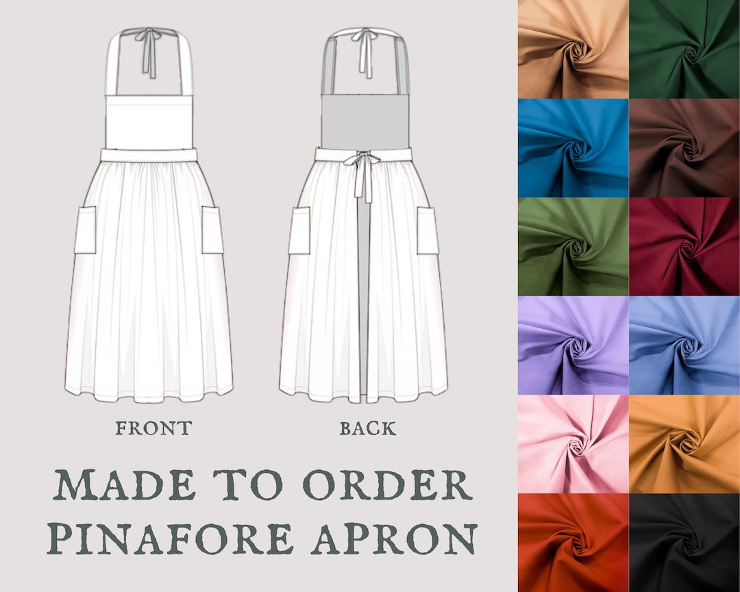 Cottagecore Pinafore Apron | Colorful Prairie Tied Overdress Apron ...